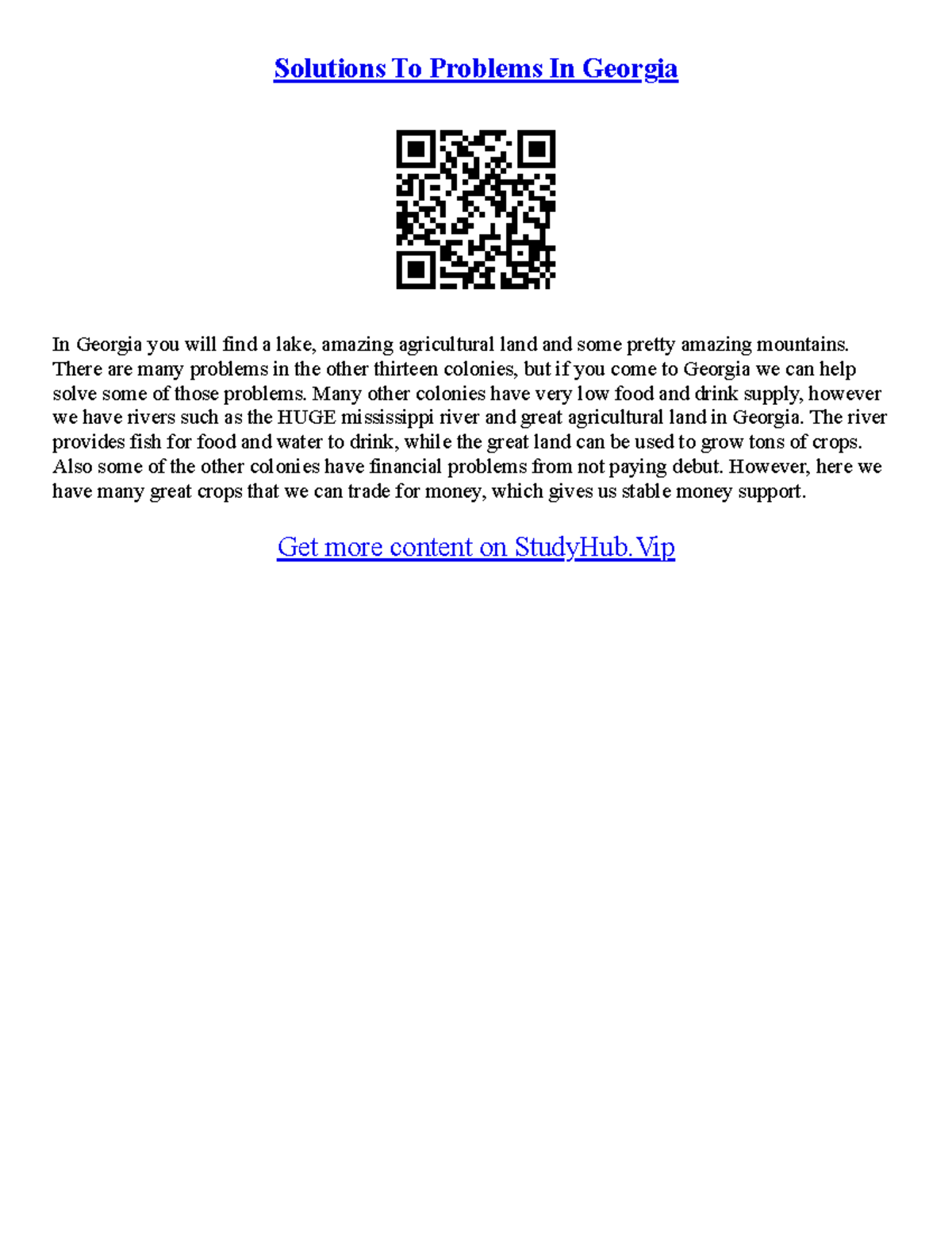 Problem Solution Essay Topics - Solutions To Problems In Georgia In Georgia you will find a lake ...