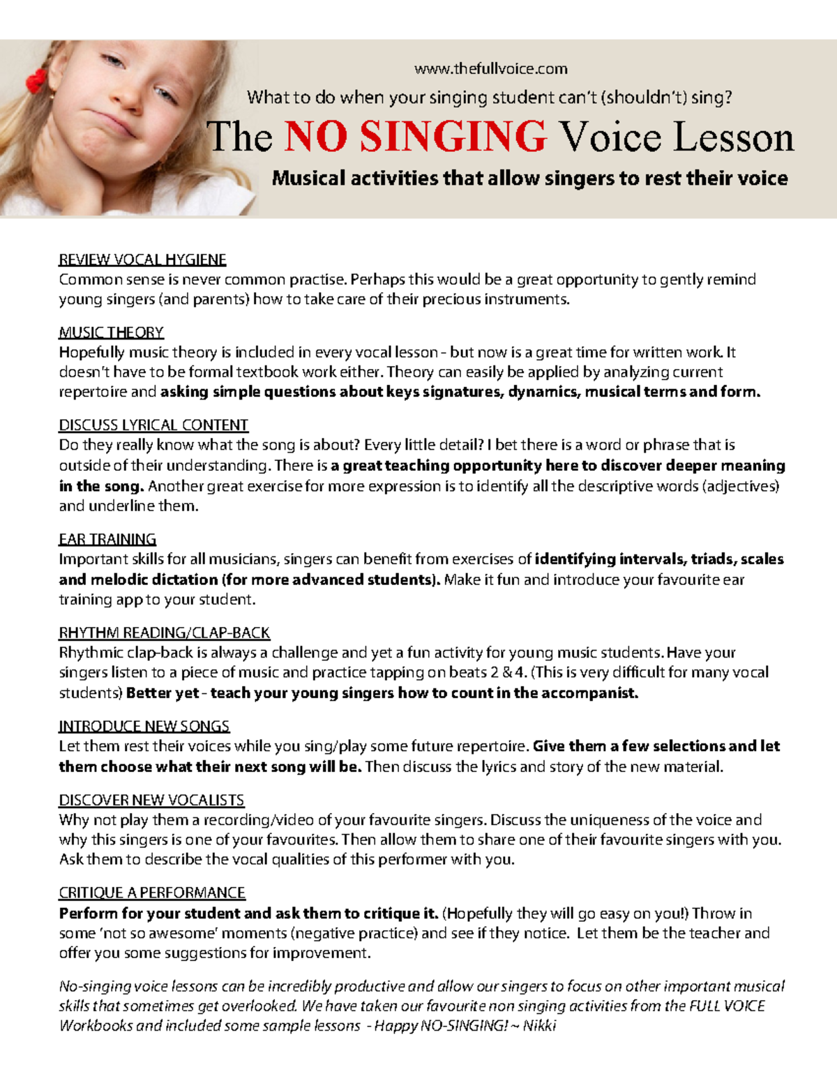 Scribd - nuttiin - The NO SINGING Voice Lesson What to do when your ...