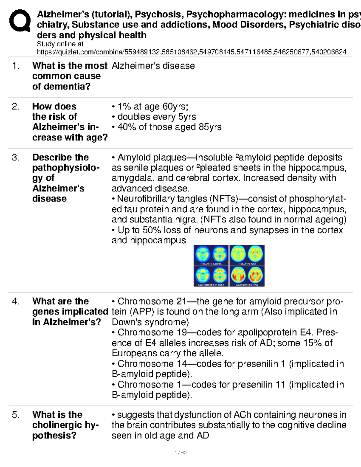 Year 2 Psychiatry - Practice questions in the style of flash cards on ...