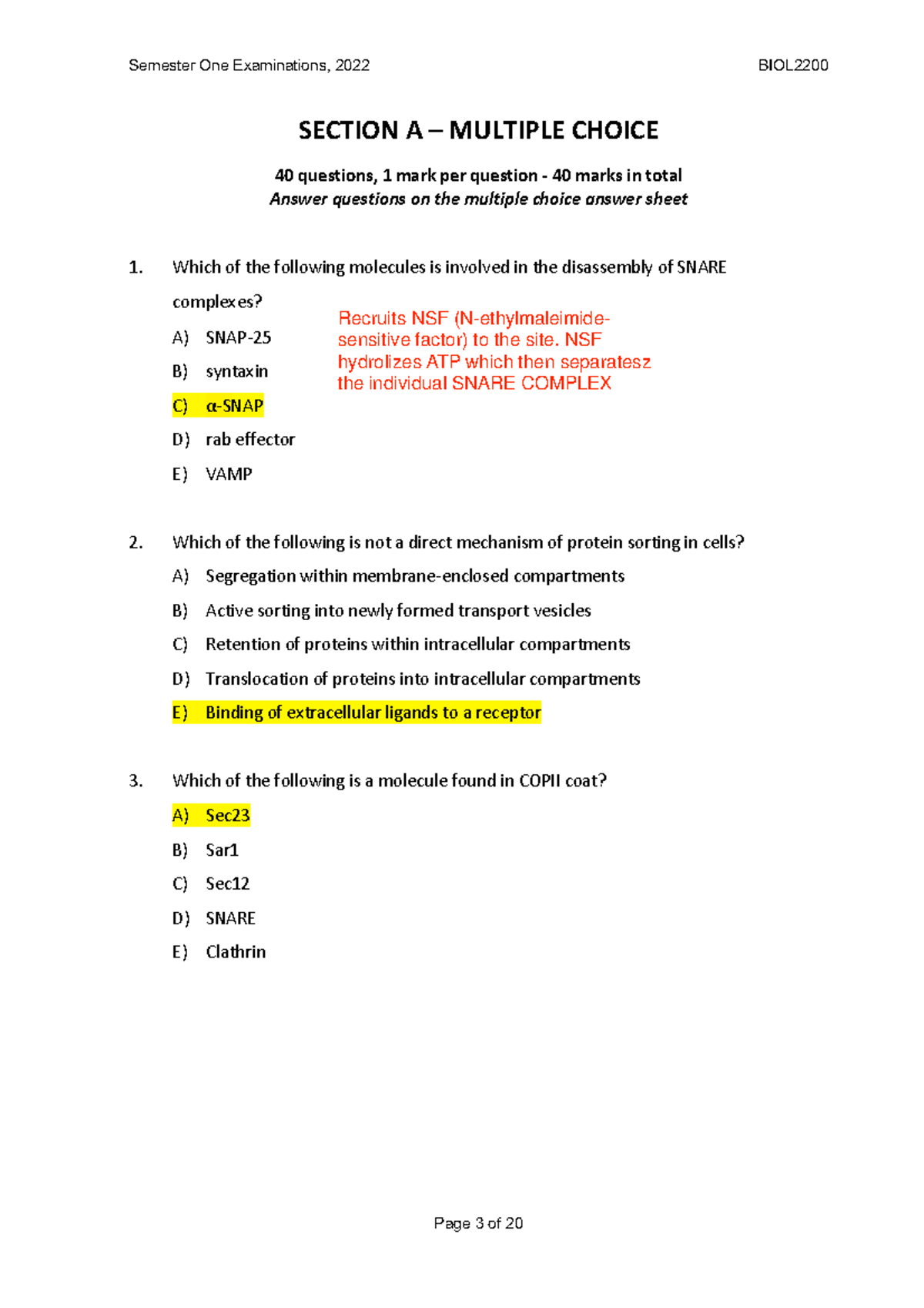 Merge - All past exams for past 5 years with answers to multiple choice ...