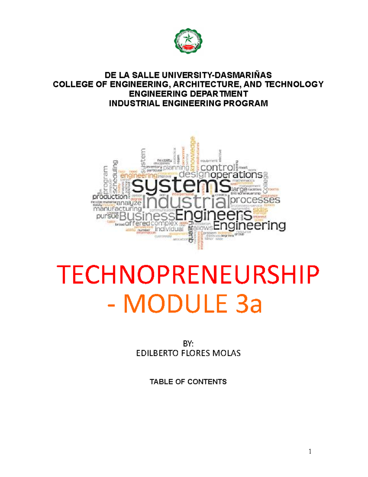 Module 3a - DE LA SALLE UNIVERSITY-DASMARIÑAS COLLEGE OF ENGINEERING ...