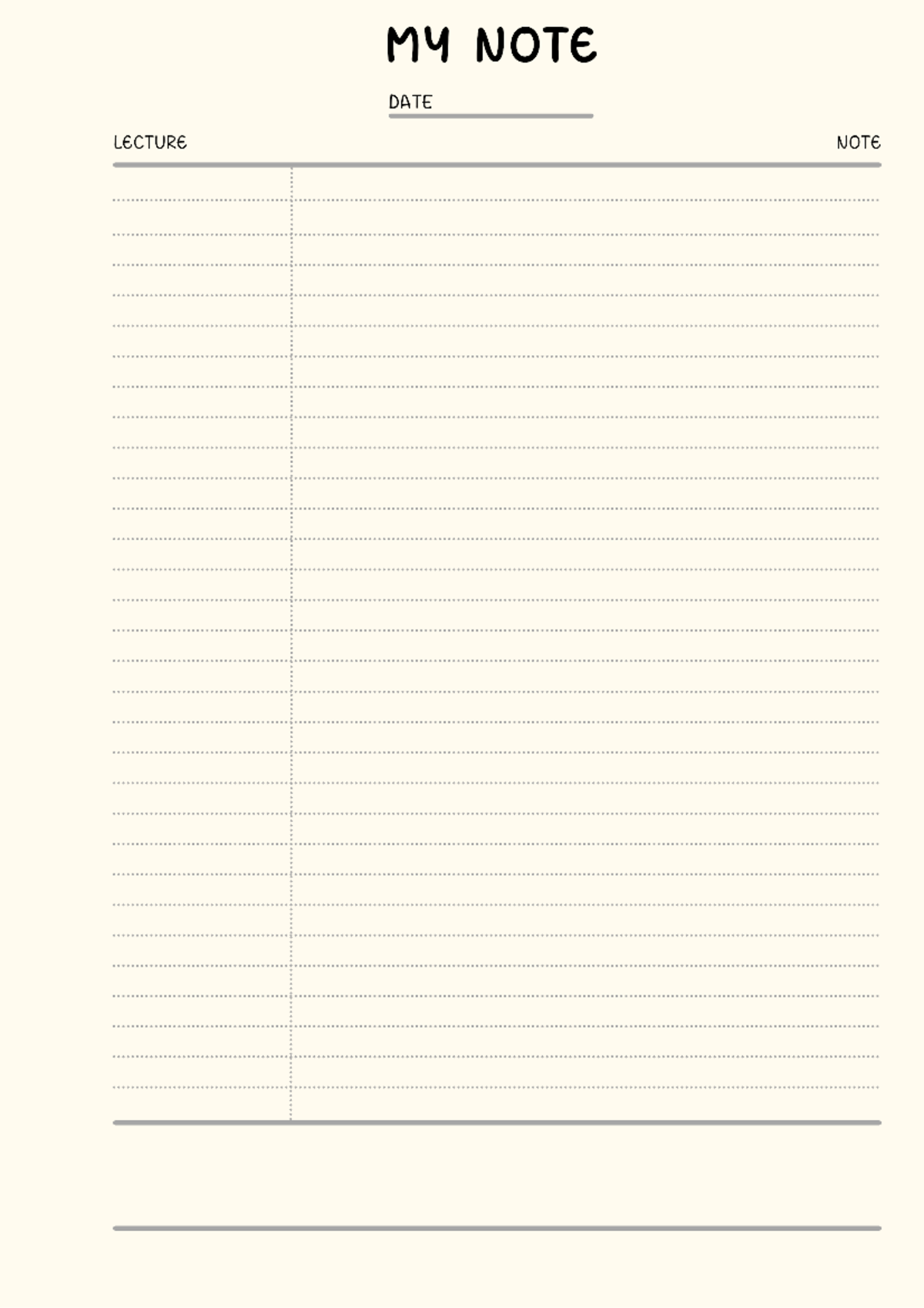 Beige Minimalist Lined Paper Note Lecture A4 Document - Hệ thống thông ...