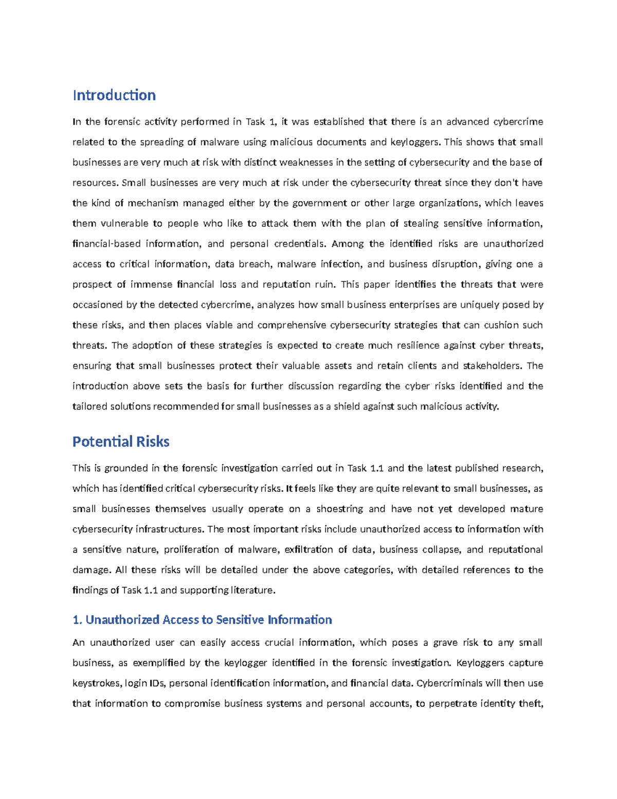 Cybersecurity - dfgds fdsg dfger - Introduction In the forensic ...