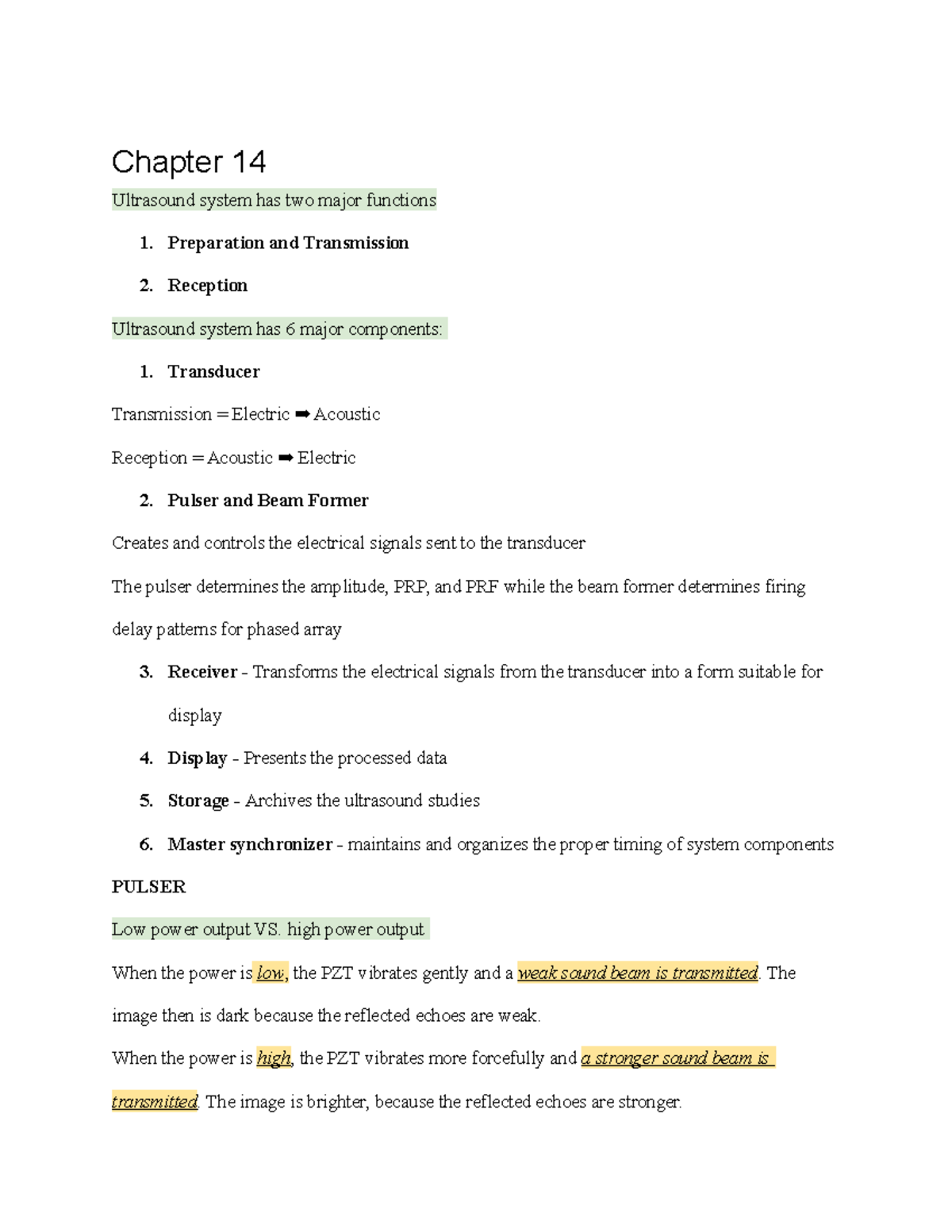 Chapter 14 - Physics Edelman Textbook - Chapter 14 Ultrasound system ...