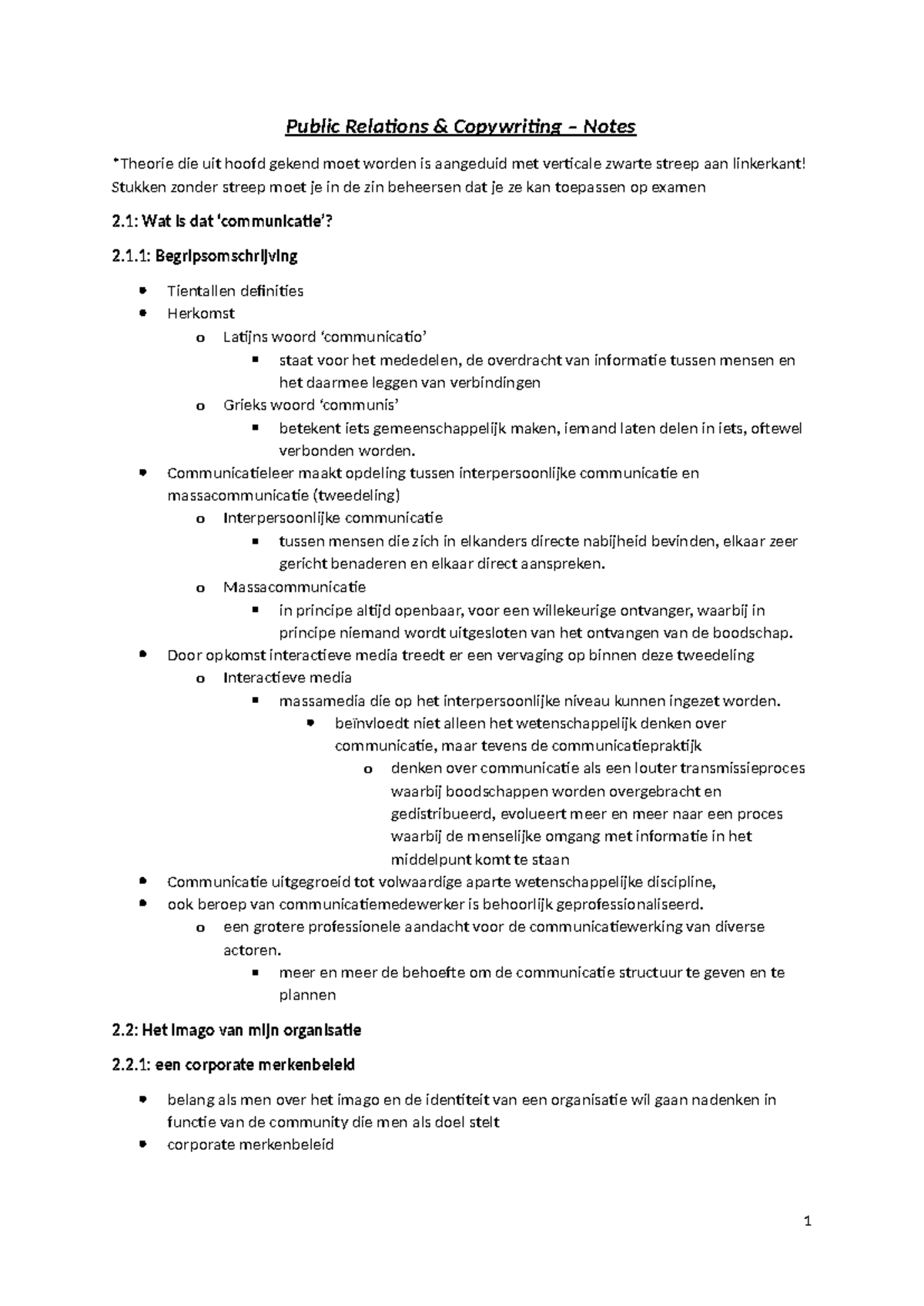 Public Relations & Copywriting - Notes - Public Relations & Copywriting ...