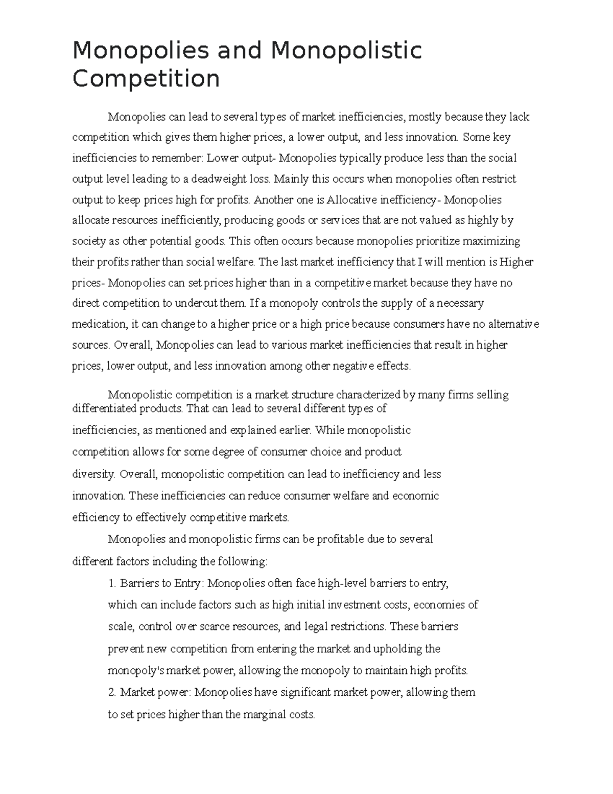 Monopolies and Monopolistic Competition - Monopolies and Monopolistic ...