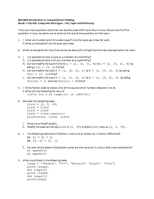 1008 cheatsheet - Summary Introduction To Computational Thinking - Computer Basics Central - Studocu