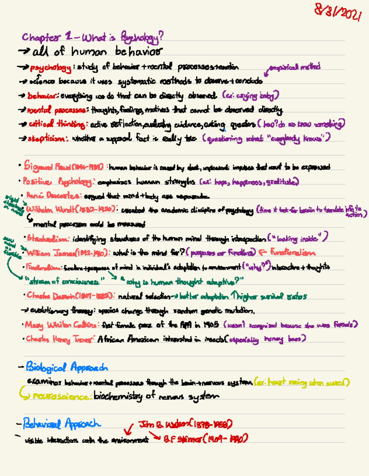 Intro To Psych - Chapter 1 and 2 from the "Research Methods,Statistics ...