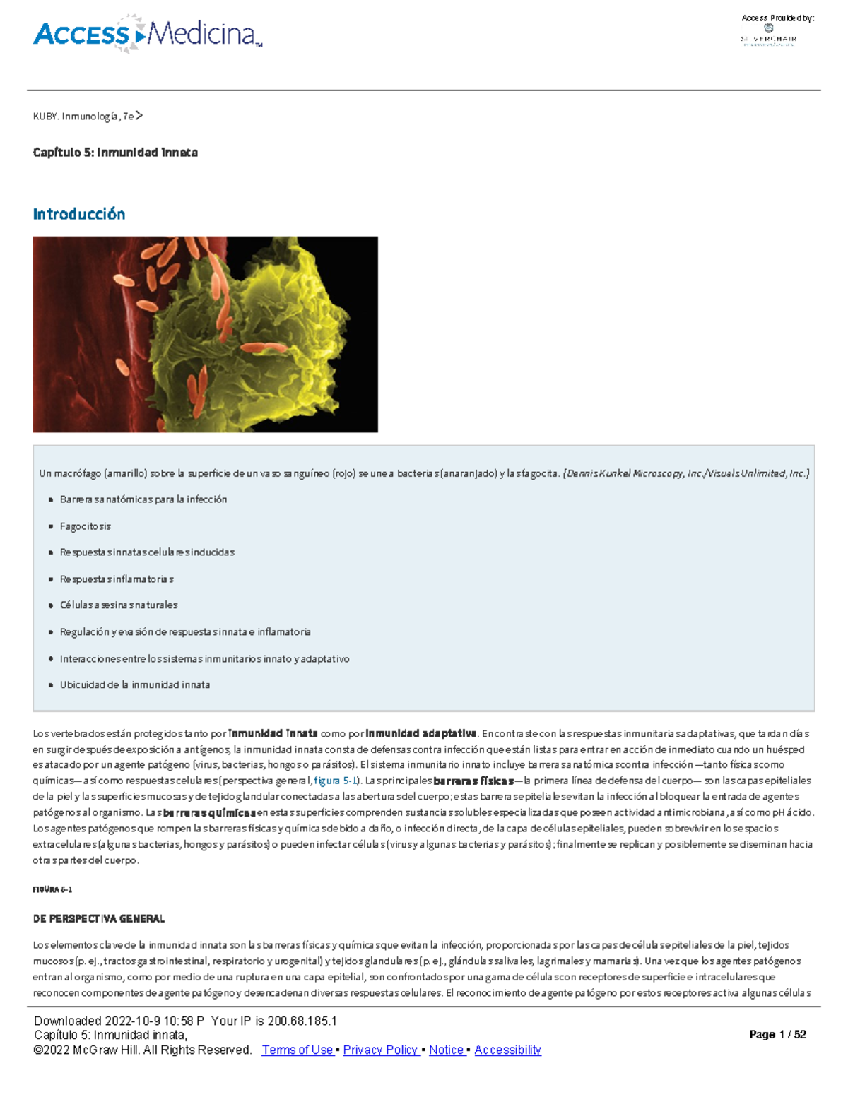 Capítulo 5 Inmunidad innata - - Studocu