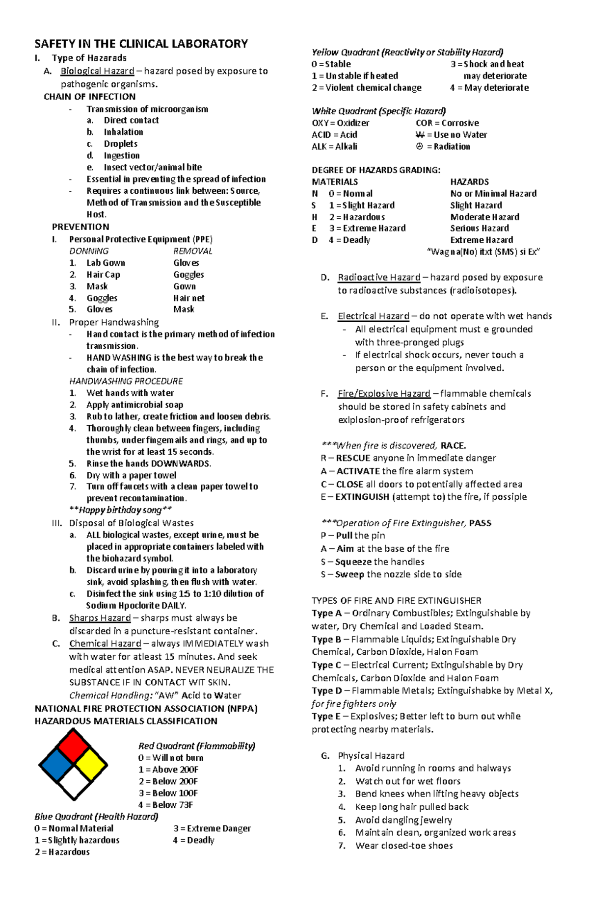 AUB F1 - review on AUBF, part 1 - SAFETY IN THE CLINICAL LABORATORY I ...