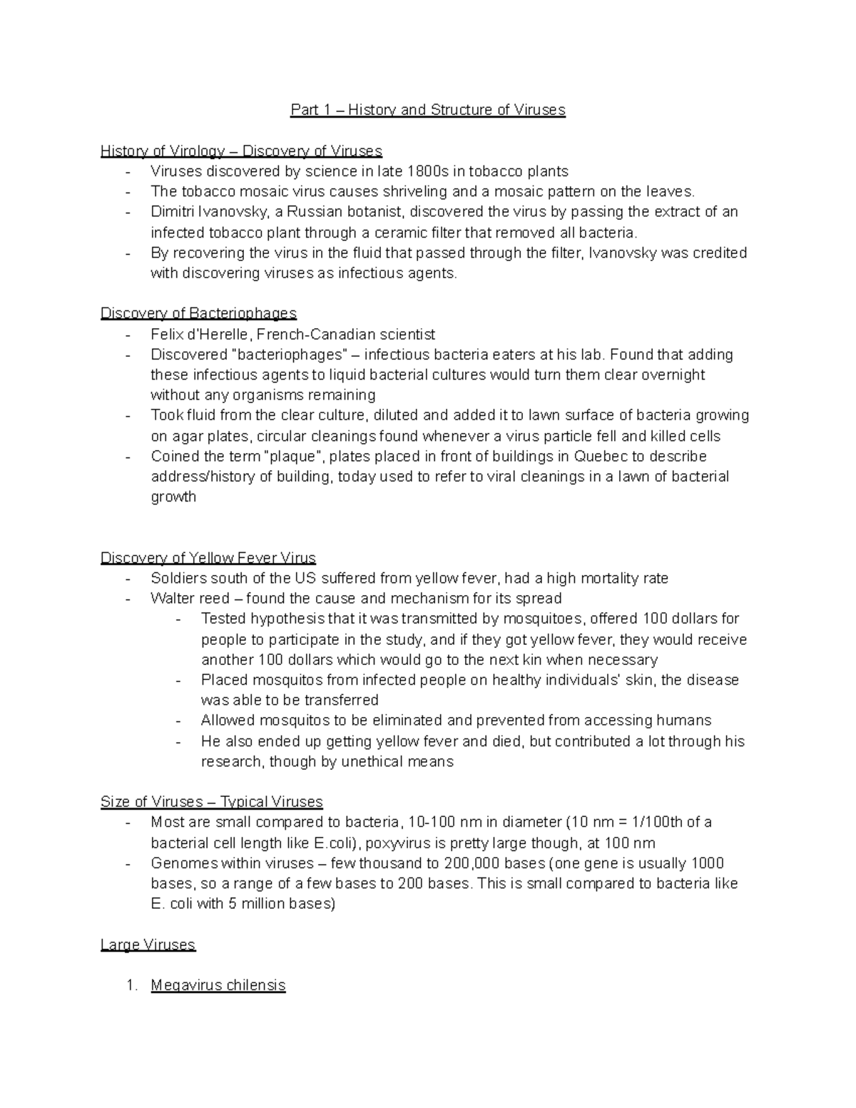 Biol 240 Module 5 - Viruses - Part 1 – History and Structure of Viruses ...
