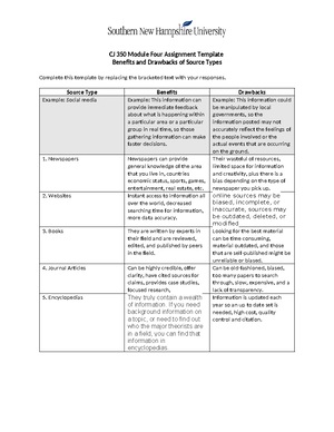 CJ 405 Module Three Practice Activity Template - CJ 405 Module Three ...