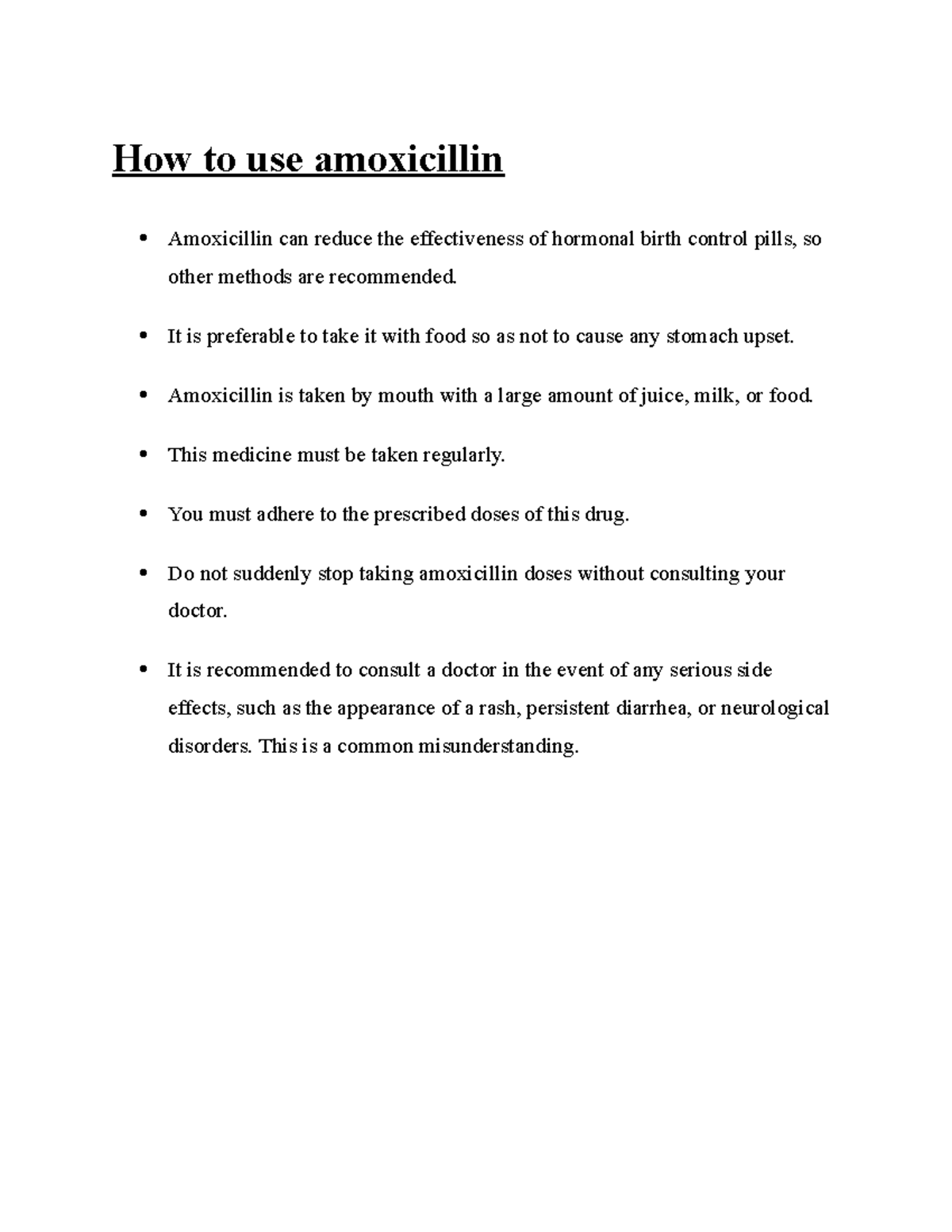 How to use amoxicillin - Biology - SBI3C1 - Human body - How to use ...