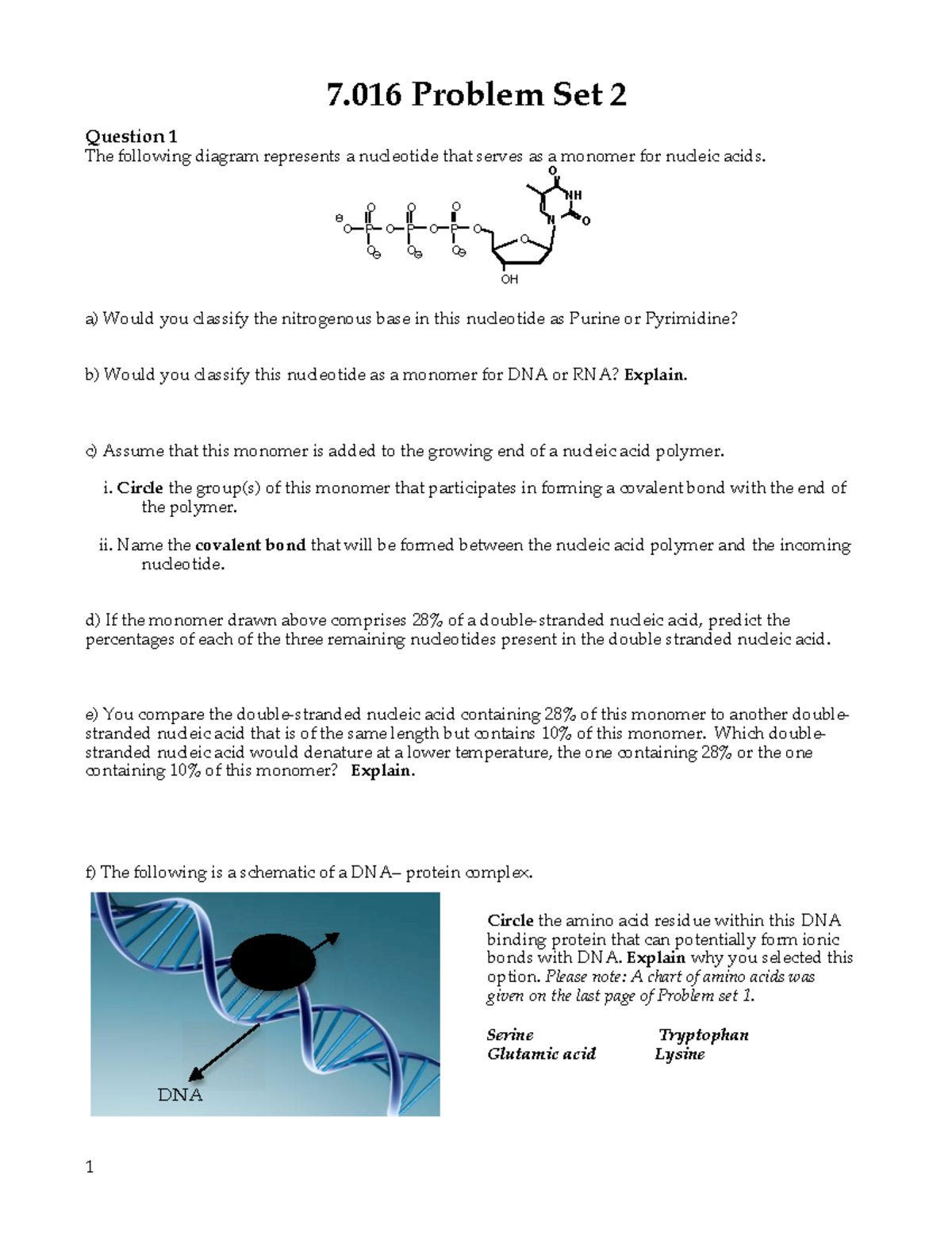 MIT7 016F14 Pset2Q - pset 2 - 7 Problem Set 2 Question 1 The following ...
