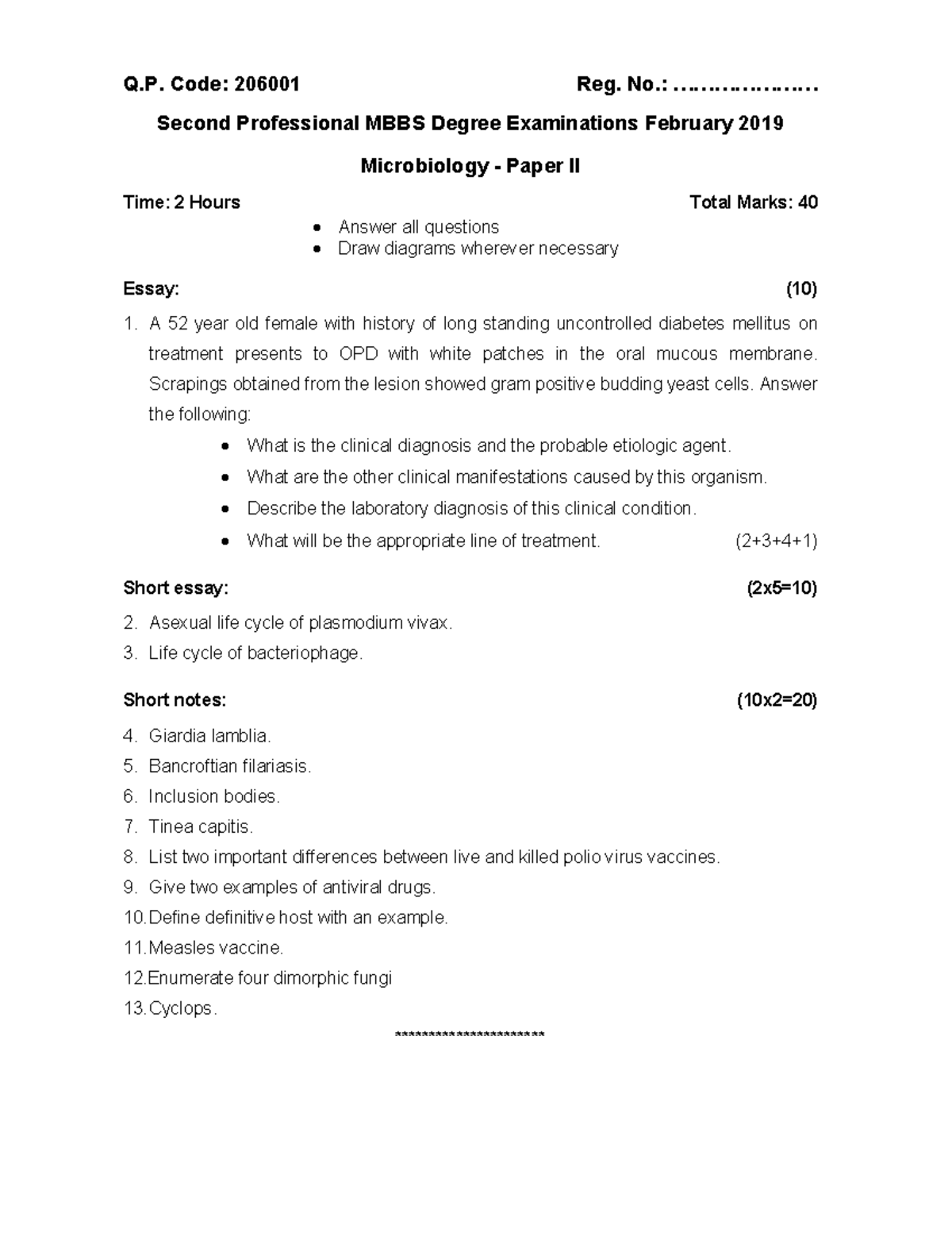 206001 - Summary Bachelor of Computer Applications - Q. Code: 206001 ...