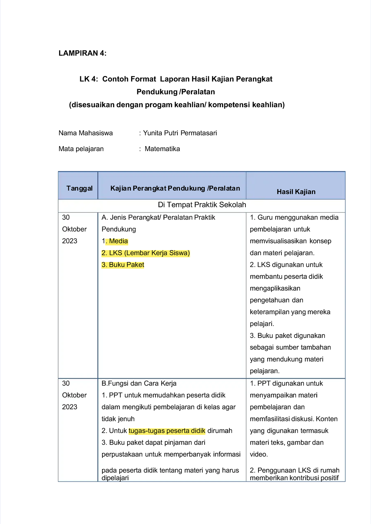 Pdf-lampiran-4 compress - LAMPIRAN 4:LAMPIRAN 4: LKLK 4:4: ContohContoh ...