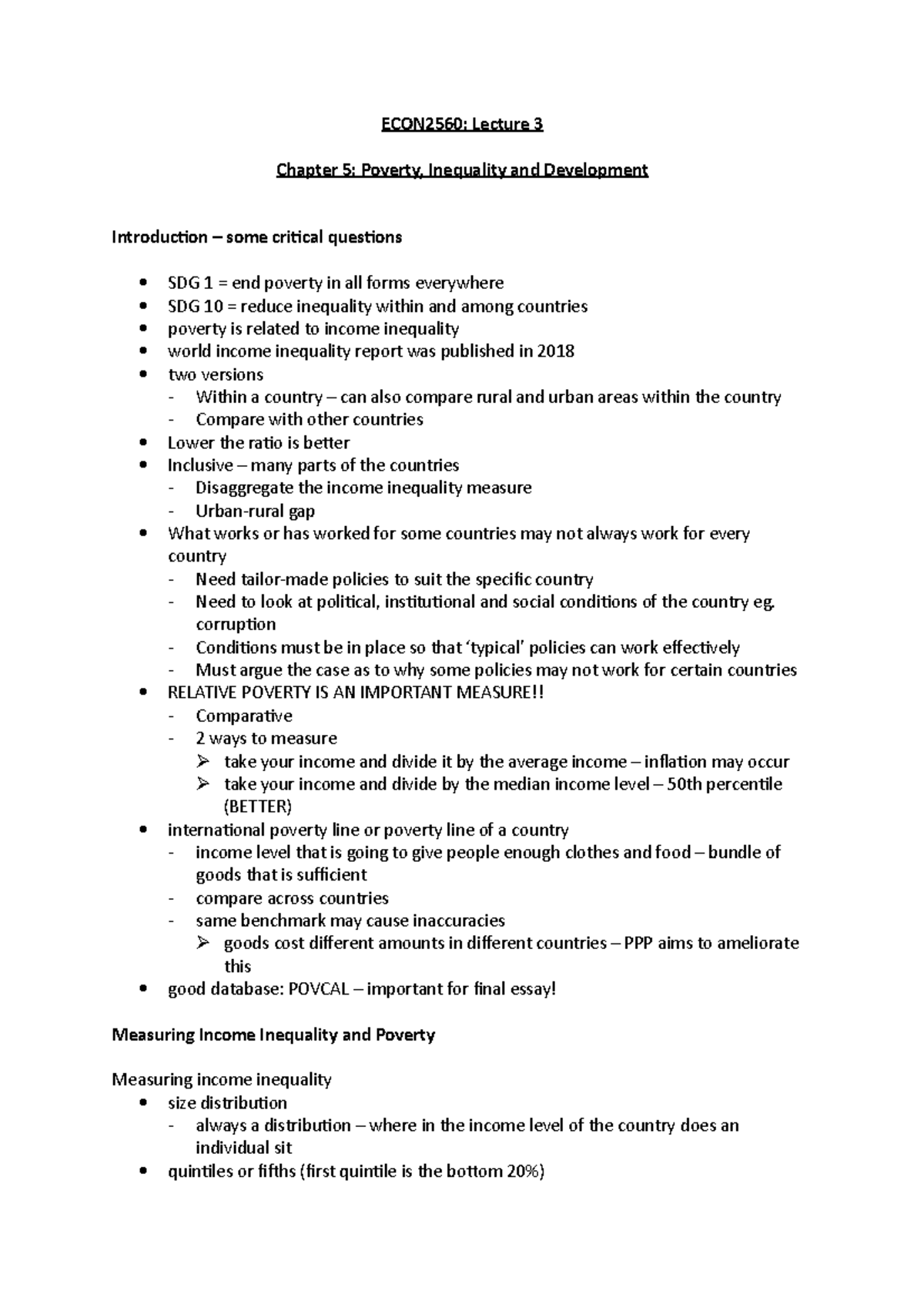ECON2560 Lecture 3 - corruption - Conditions must be in place so that ...