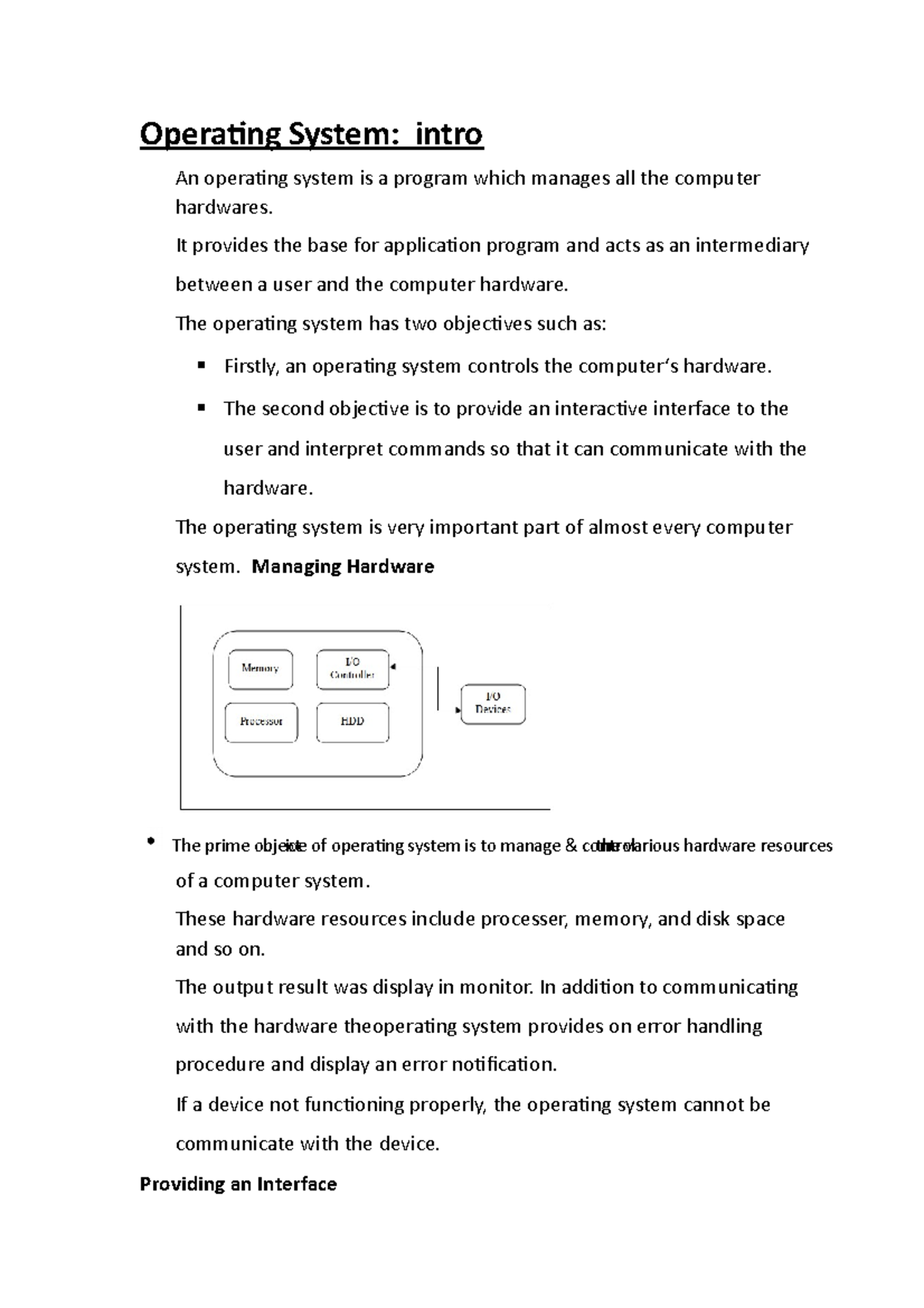 Operating System- intro - COMP1454 - GRE - Studocu