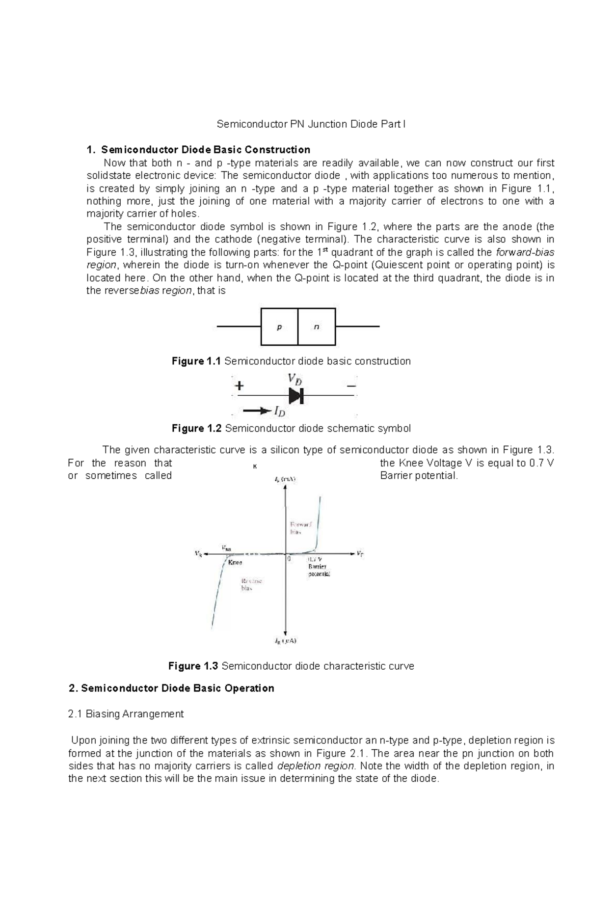 Semiconductor PN Junction Diode Part I - Semiconductor PN Junction ...