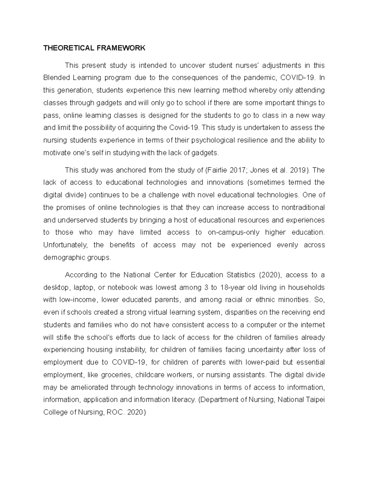 Theoretical Framework - THEORETICAL FRAMEWORK This present study is ...