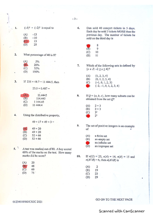CXC 2019 answered paper - CSEC Mathematics - Studocu