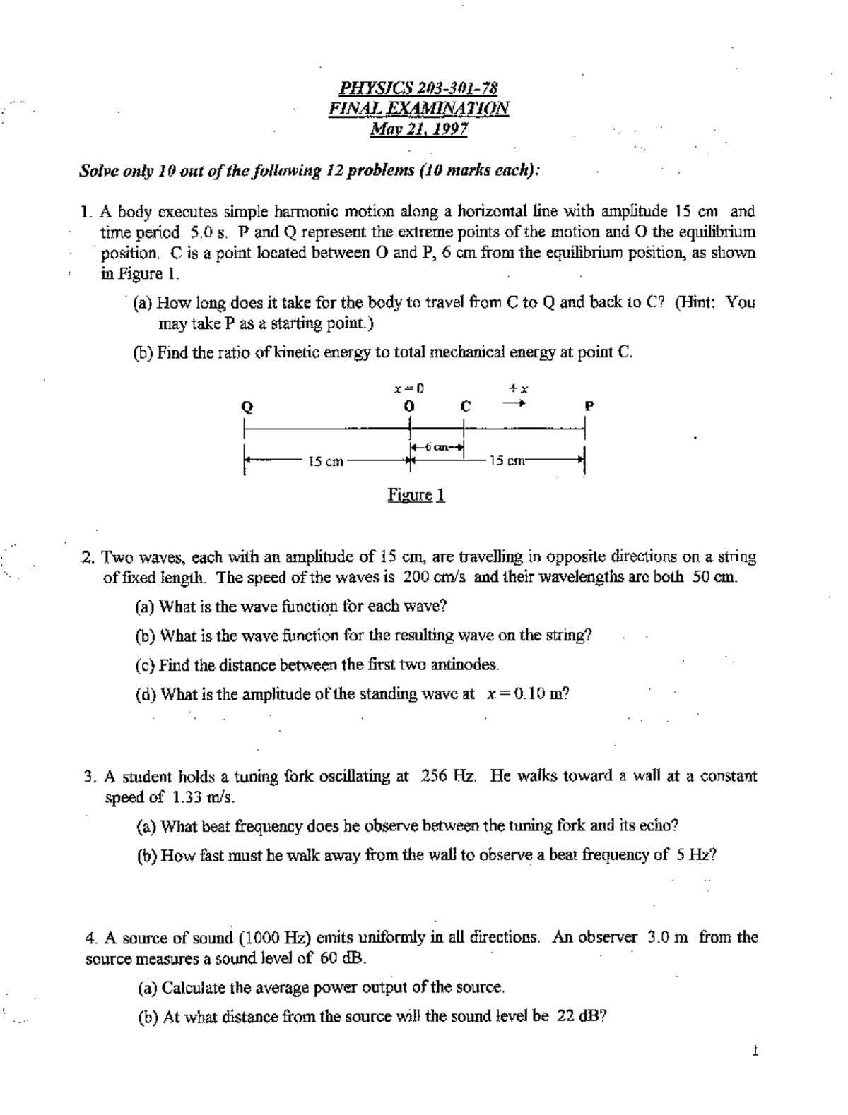 NYC-Exams-Public - Final exam review practice questions - PHYSICS 203-301-78 FINAL EXAMINATION ...