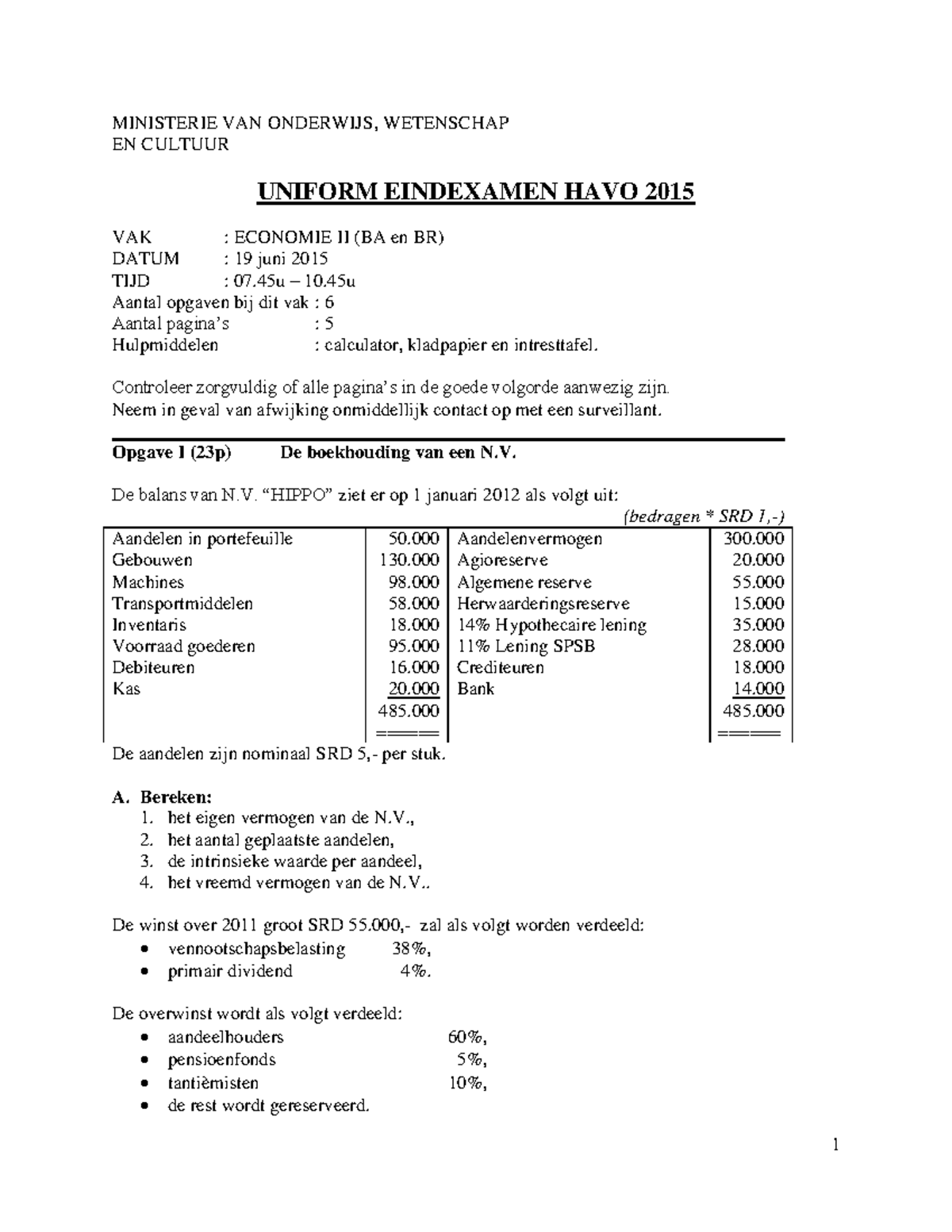 Eindex eco2 2015 havo - oefenwerk - MINISTERIE VAN ONDERWIJS ...