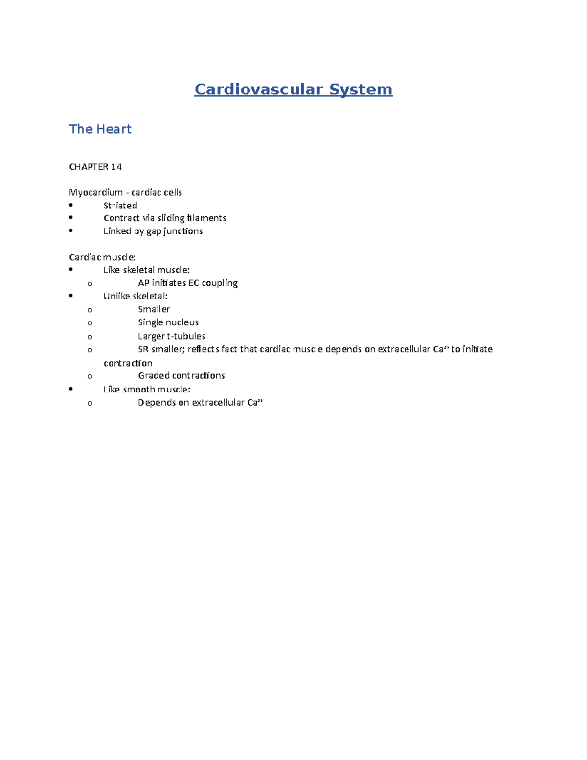 6. Cardiovascular System - Cardiovascular System The Heart CHAPTER 14 ...