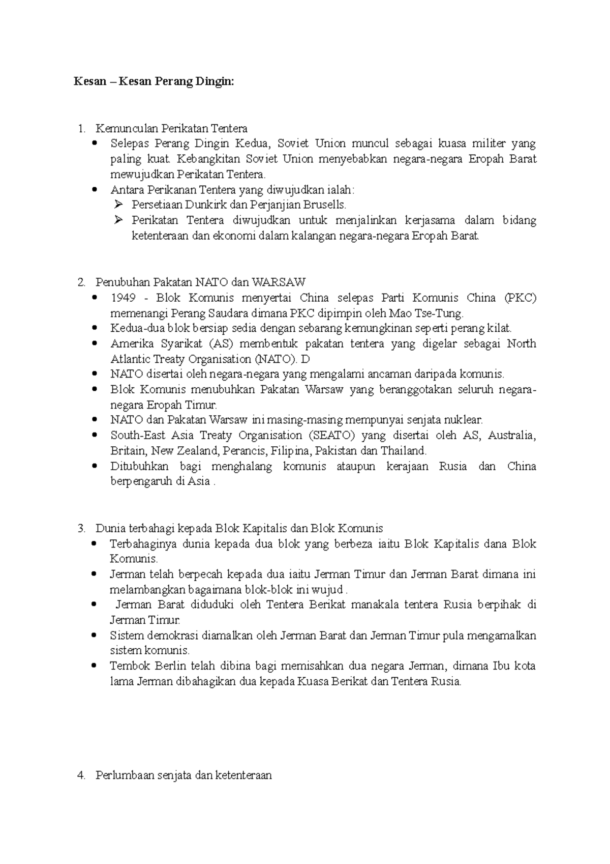 Kesan P - Assignment purpose - Kesan – Kesan Perang Dingin: Kemunculan ...