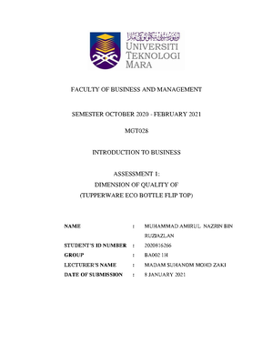 ENT300 Guidelines MAC 2023 - FUNDAMENTALS OF ENTREPRENEURSHIP (ENT300 ...