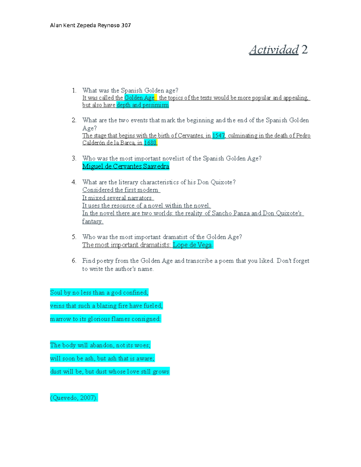 Actividad 2 Golden Age, Questions - Alan Kent Zepeda Reynoso 307 ...