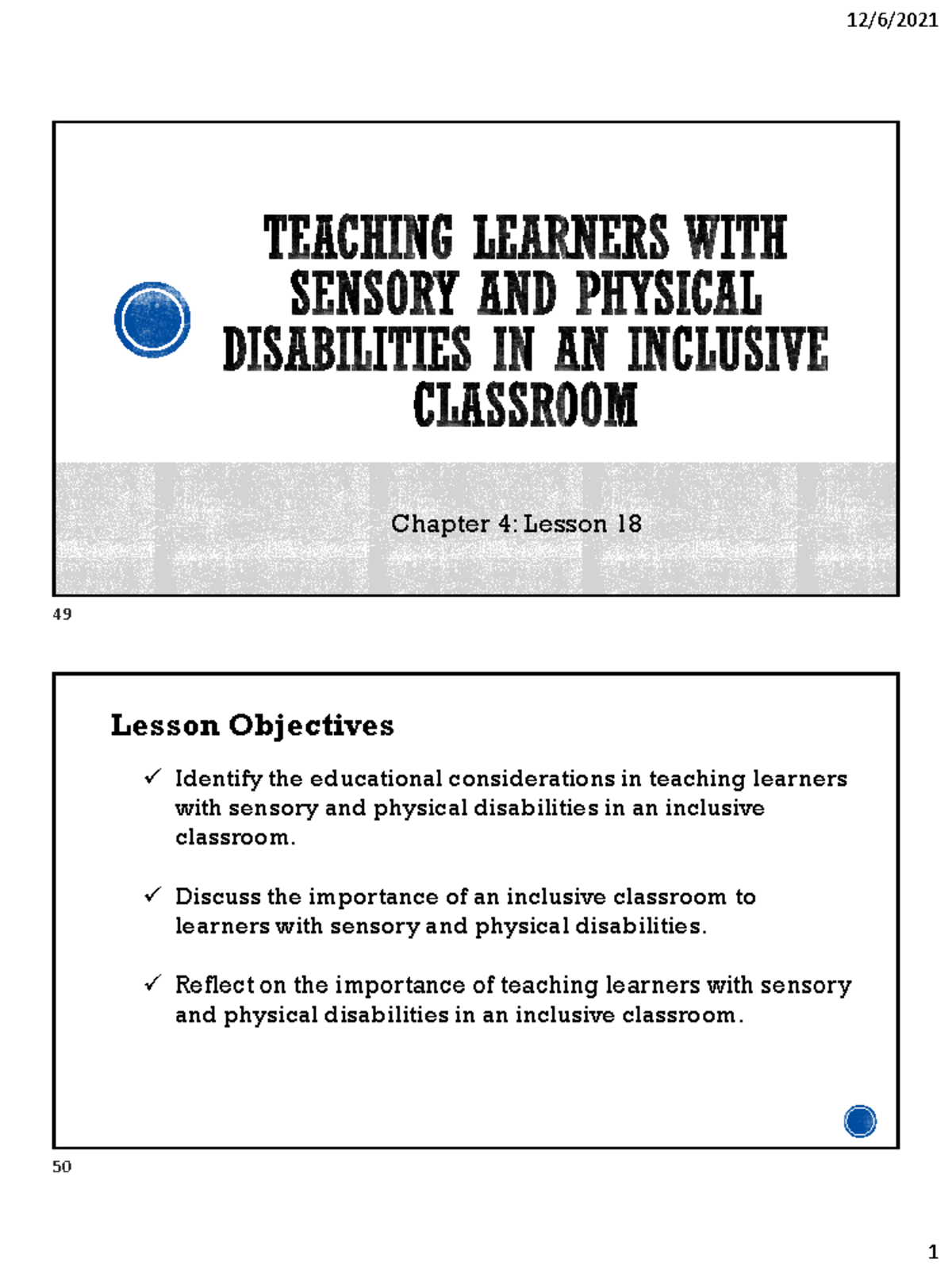 4.5 Teaching Learners in an Inclusive Classroom - Chapter 4: Lesson 18 ...