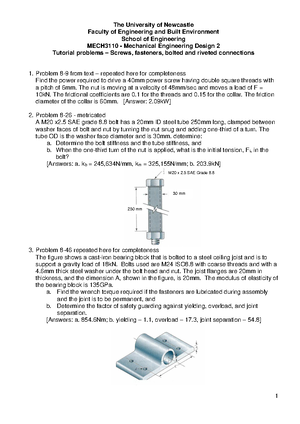 Strength of Materials Formula Sheet - Hooke’s Law: Stress: A P Strain ...