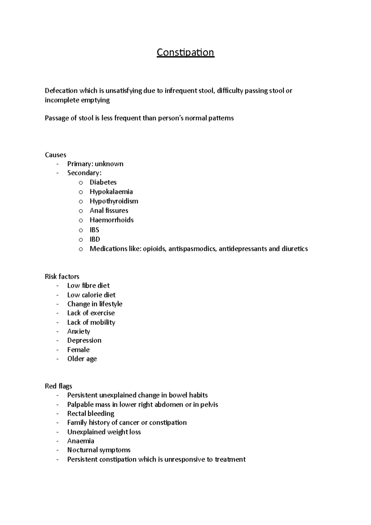 Constipation - Lecture notes 57 - Constipation Defecation which is ...