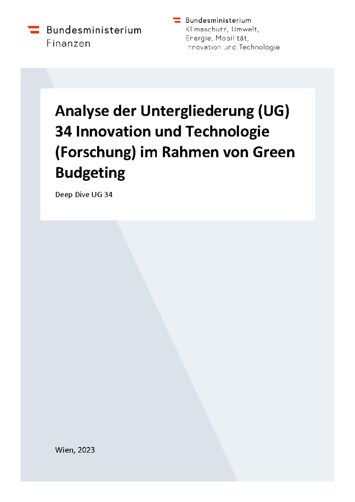 Green Budgeting Detailanalyse Deep Dive UG34 final - Analyse der ...