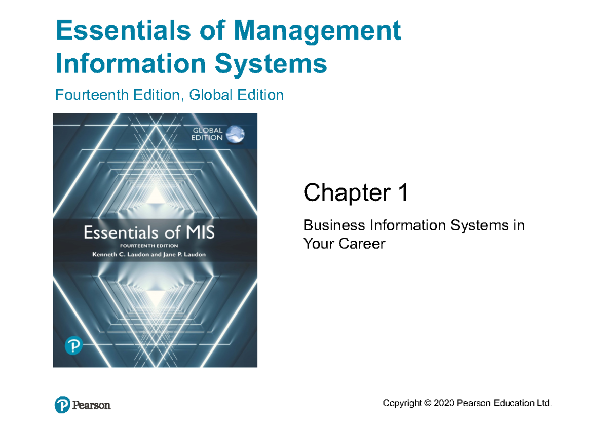 Laudon emis14 ppt ch01 - MIS textbook - Essentials of Management Information Systems Fourteenth ...