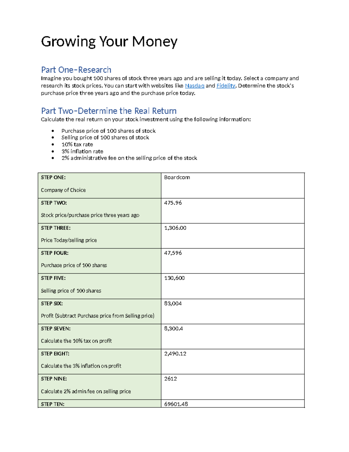 Growing your money - answrs - Growing Your Money Part One–Research ...