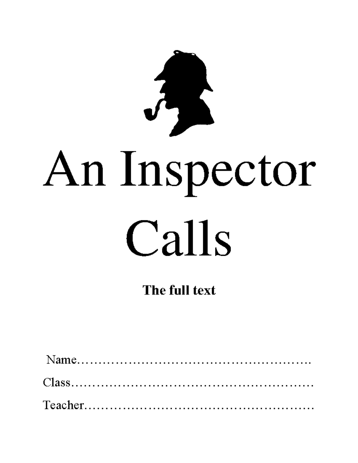 Year 9 English An Inspector Calls Play Needed for all English lessons ...