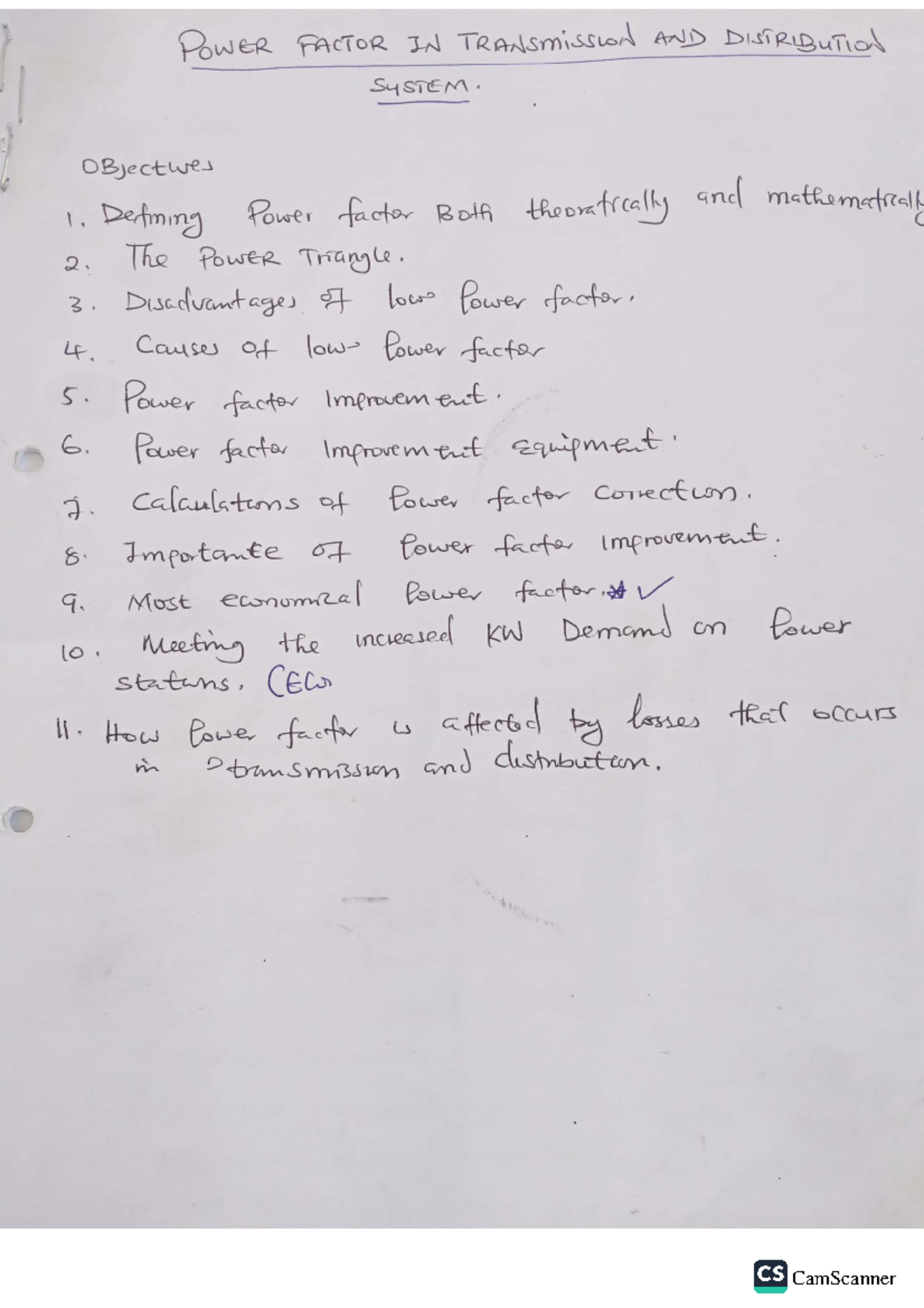 PS- Handwritten - Electrical And Electronics Engineering - Studocu