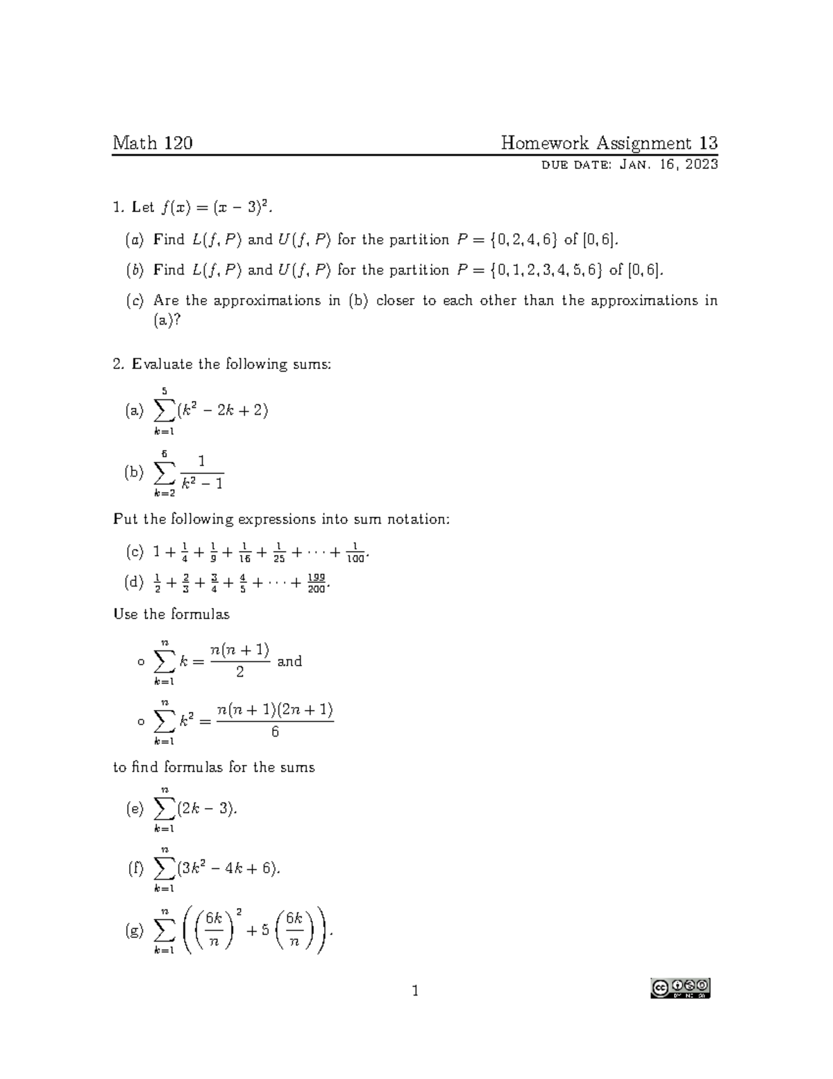 Hmwk13 - hobby - Math 120 Homework Assignment 13 due date: Jan. 16 ...