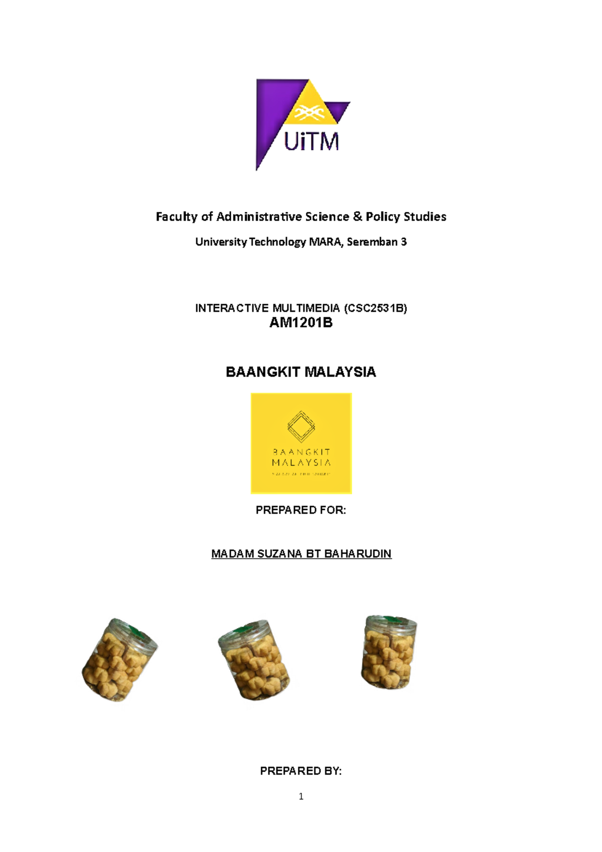 Baangkit Malaysia ( Report) - interactive multimedia - UiTM - Studocu