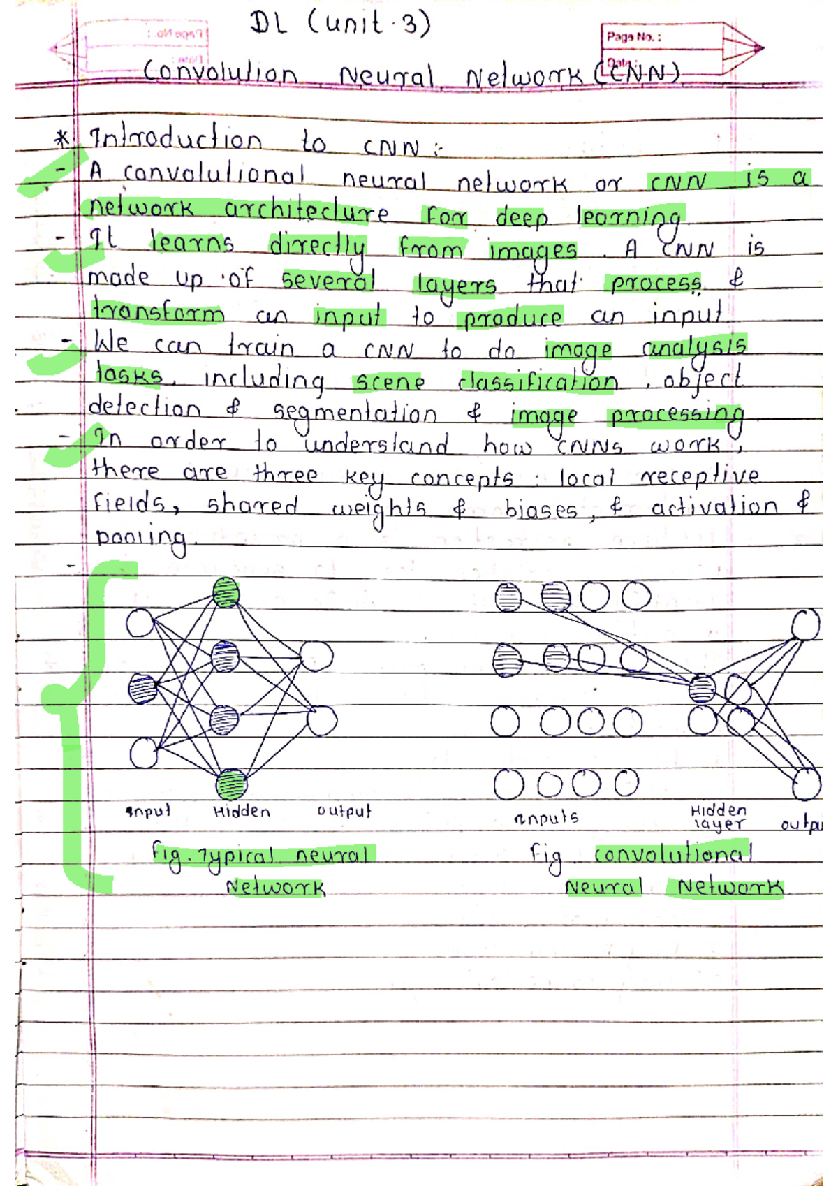 DL notes handwritten - Computer Engineering - Studocu