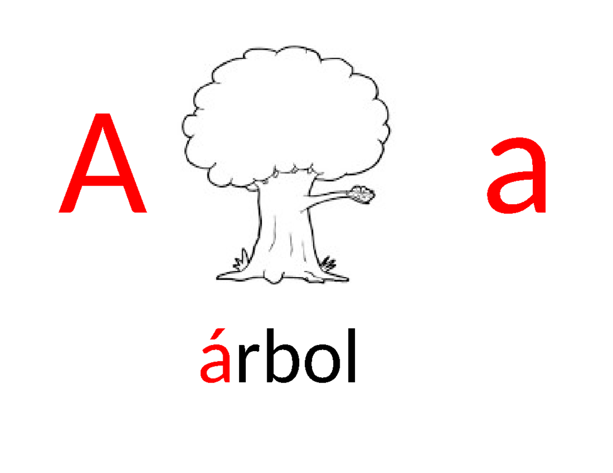 Alfabeticon imagenes - Español - l A a a árbol B b barco D d dado E e ...