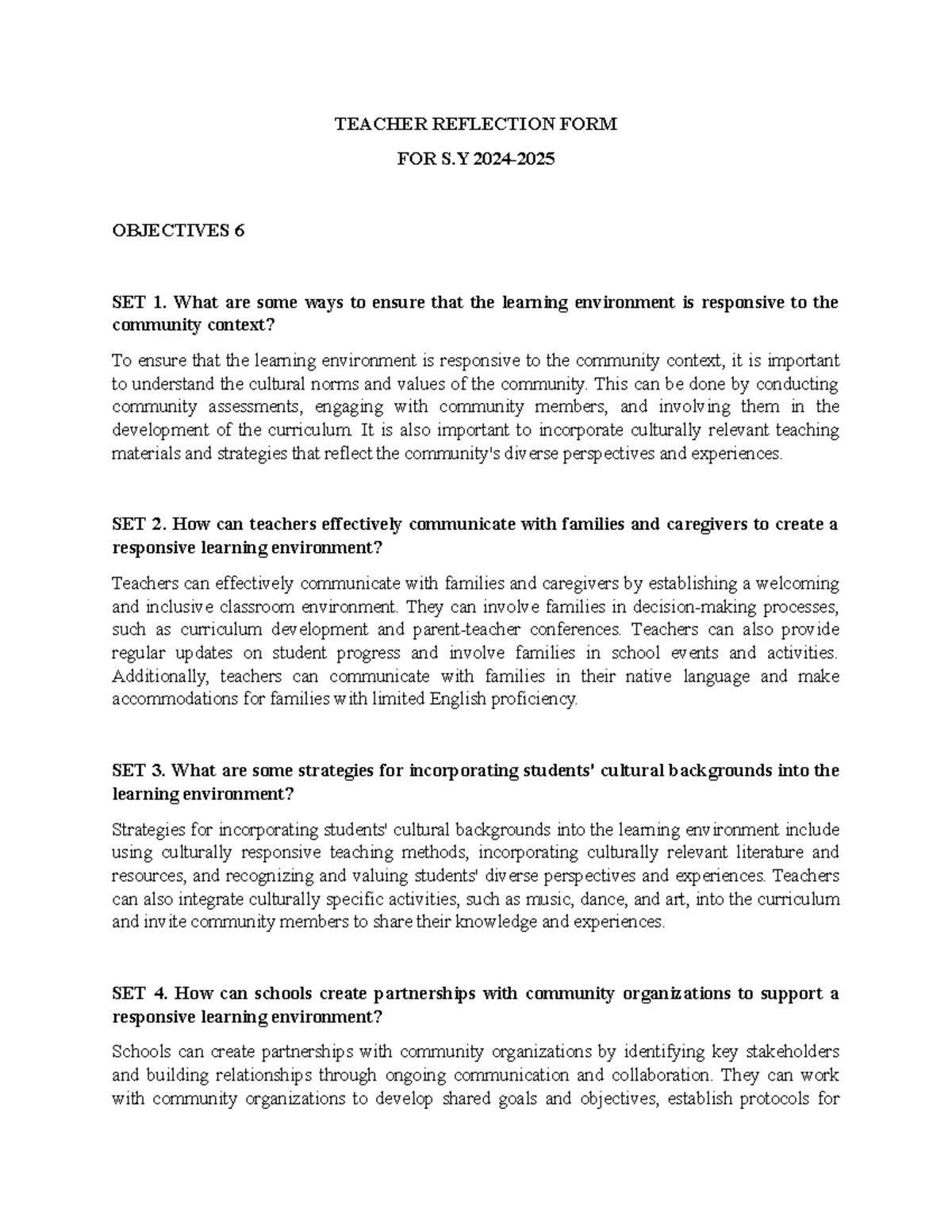 Teacherreflectionformnewset-240414234526-6cc33eec - TEACHER REFLECTION ...