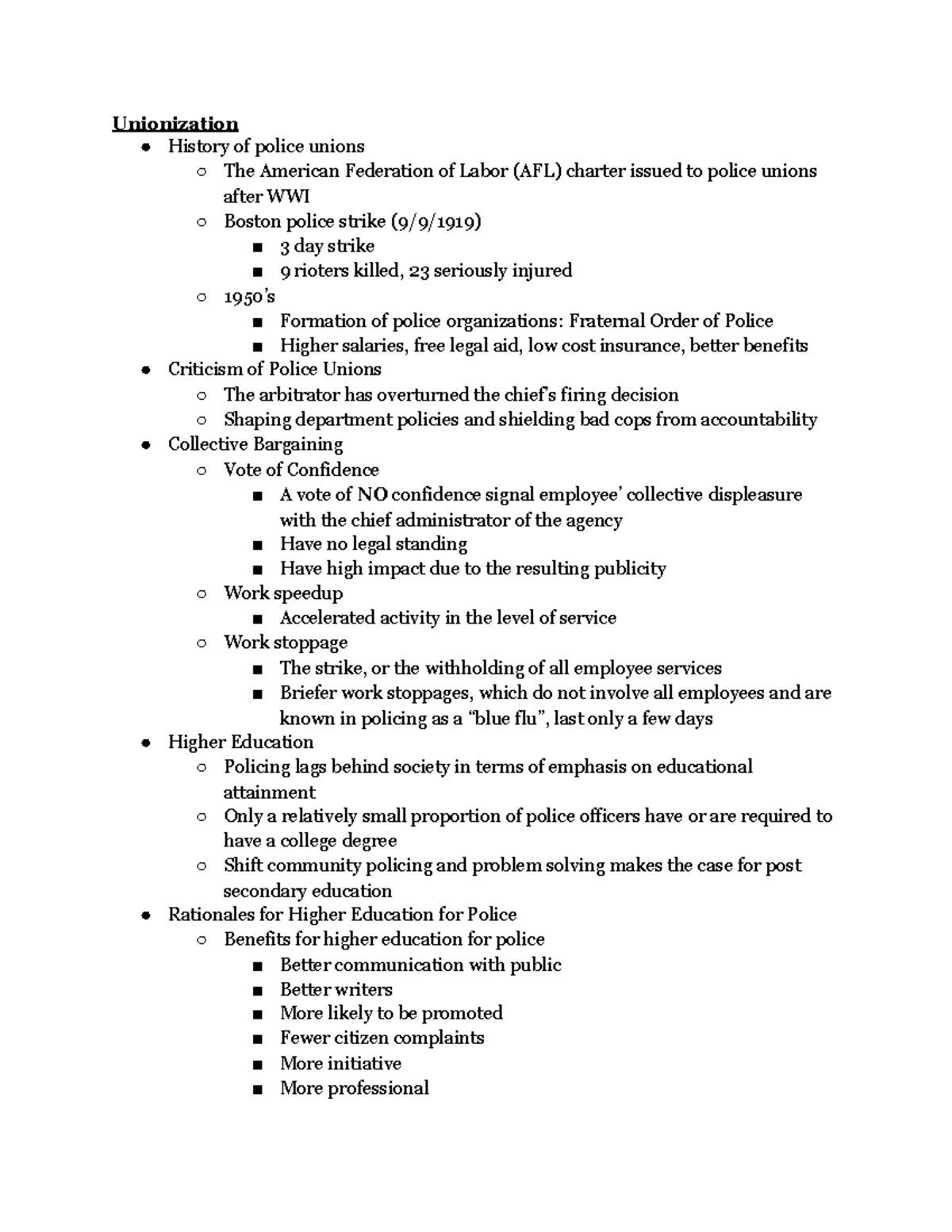 Unionization - Police in Modern Society - Unionization History of ...