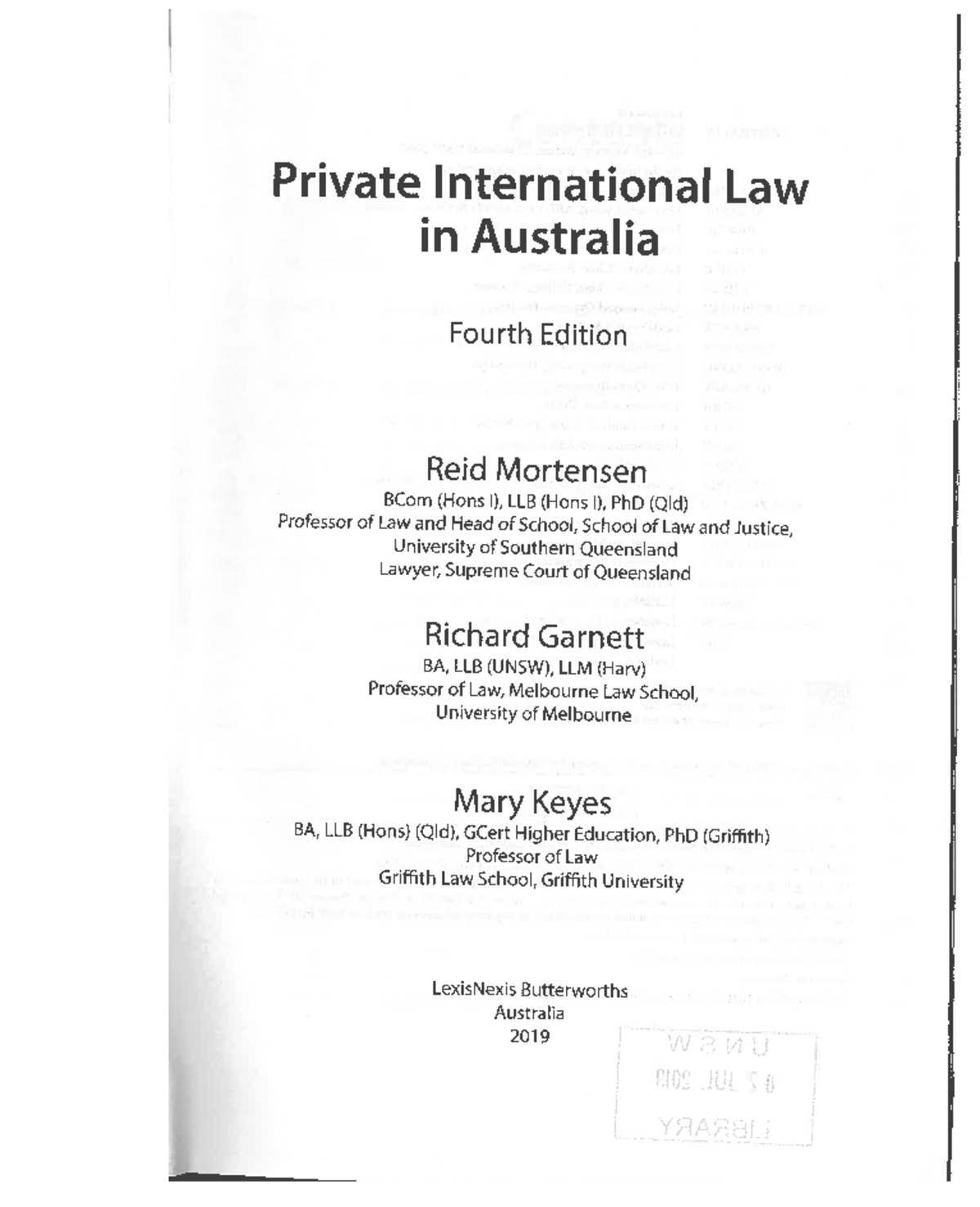 Class 15 Reading - Reid Mortensen, Richard Garnett and Mary Keyes ...