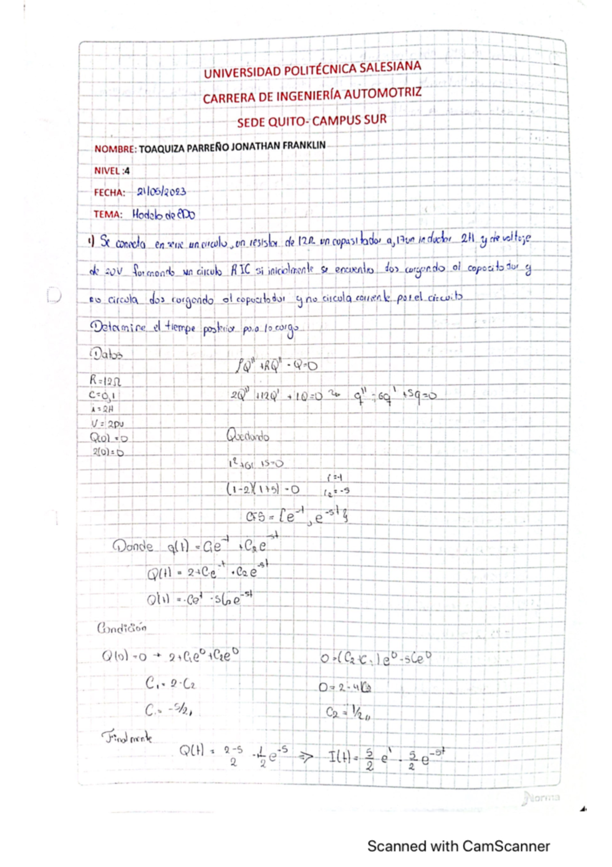 Semana 4 edo - Mecanica de materiales - Studocu