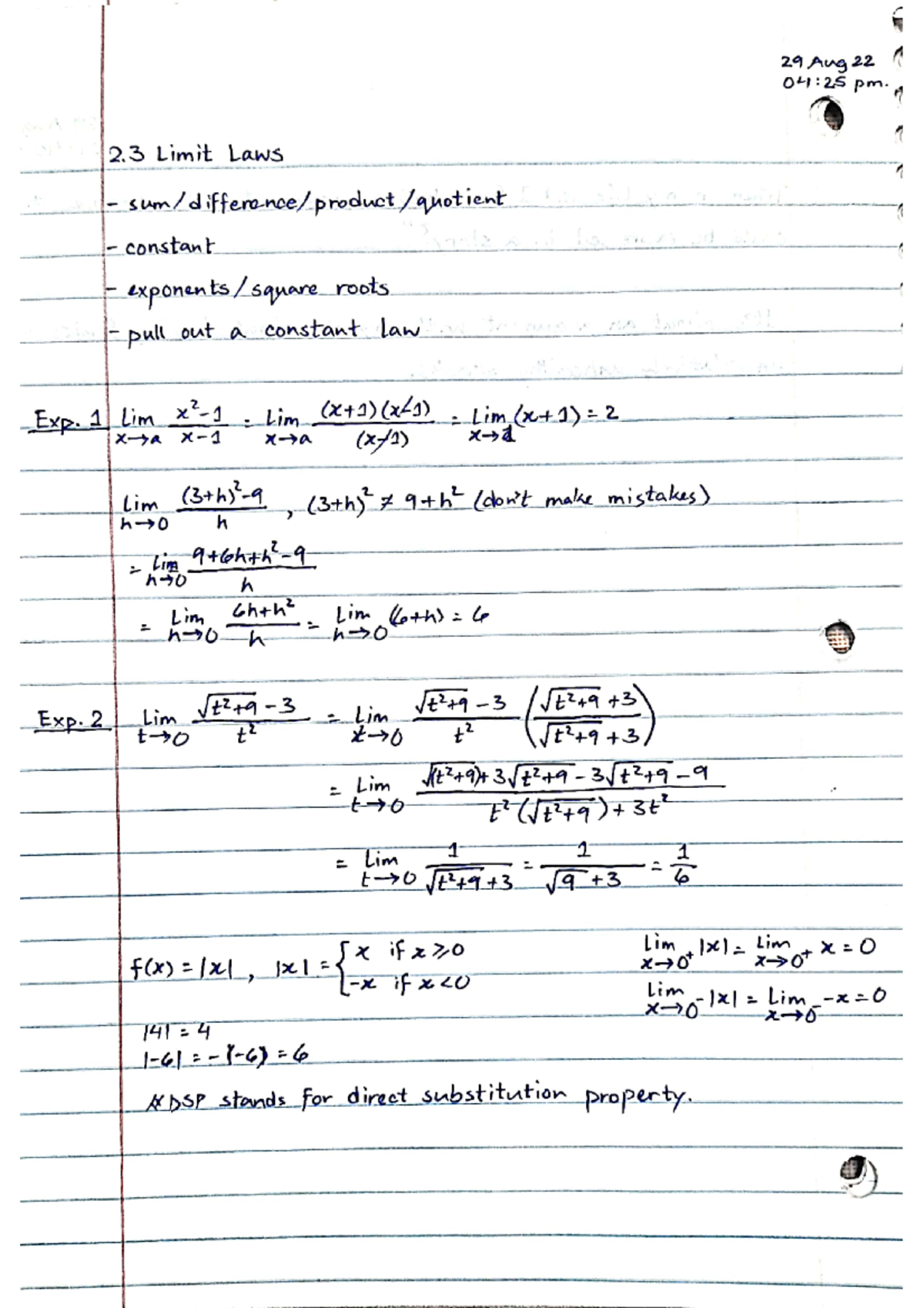 Limits Lecture Notes That Irradicate The Fear Of Calculus Starting