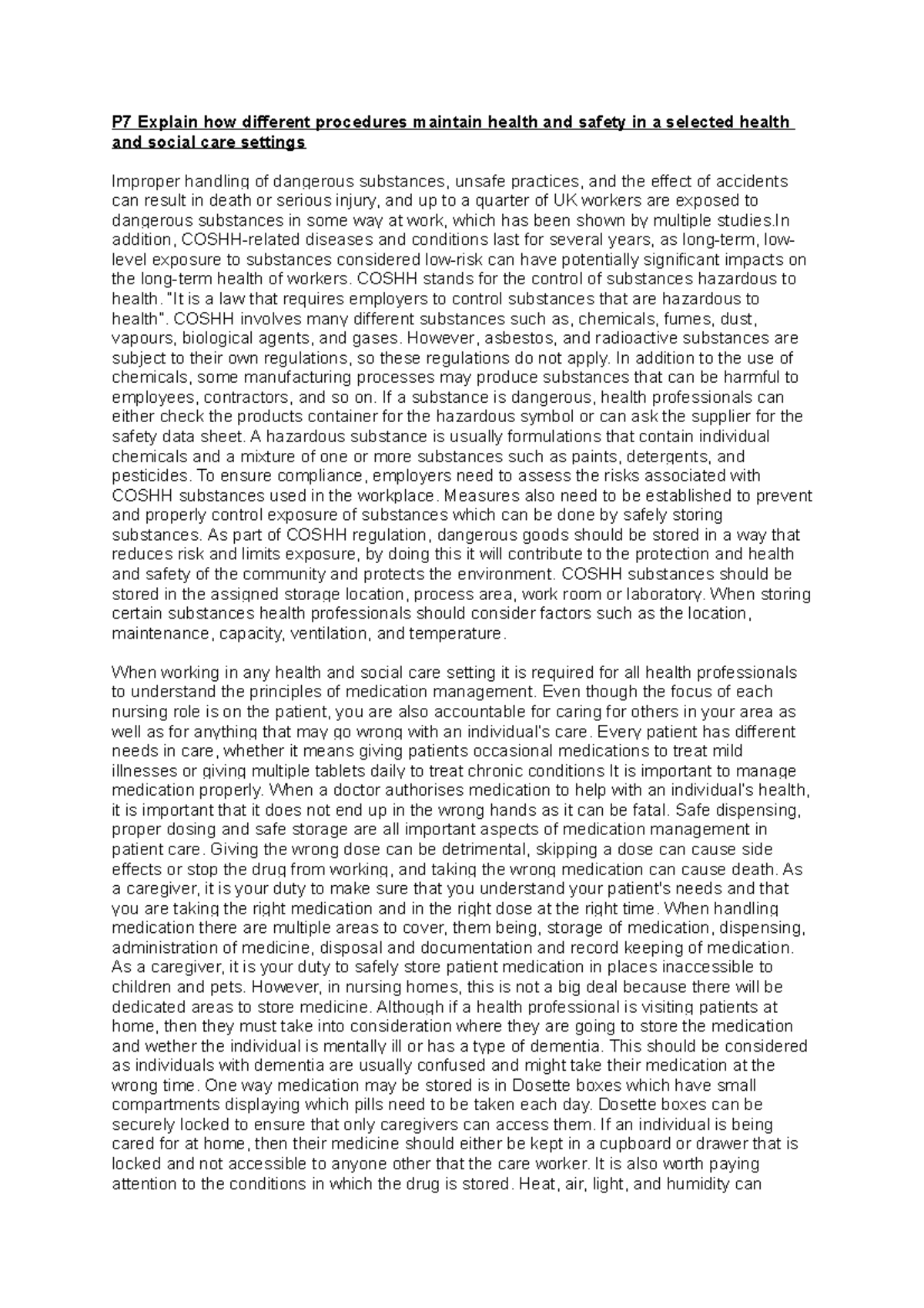 P7 unit 7 - health and social care unit 7 - P7 Explain how different ...