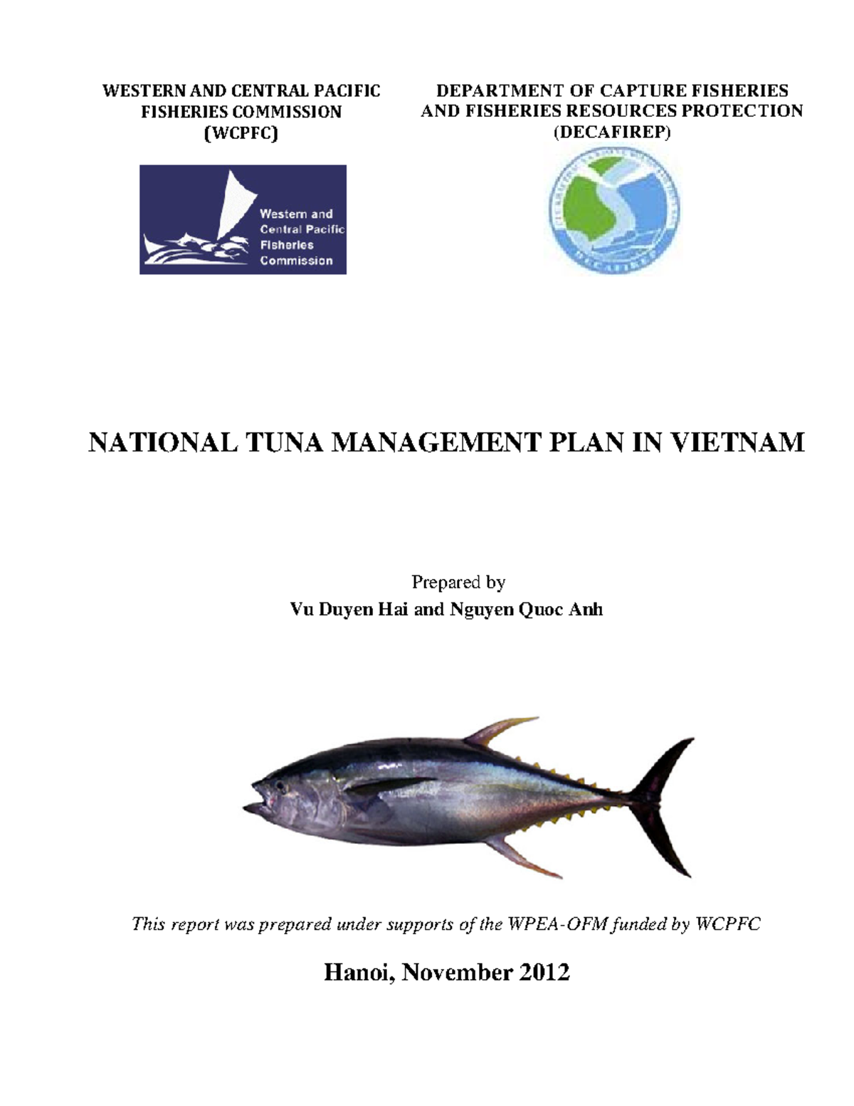 PLI VNM 05 Consultancy report (Y3) National Tuna Management Plan ...